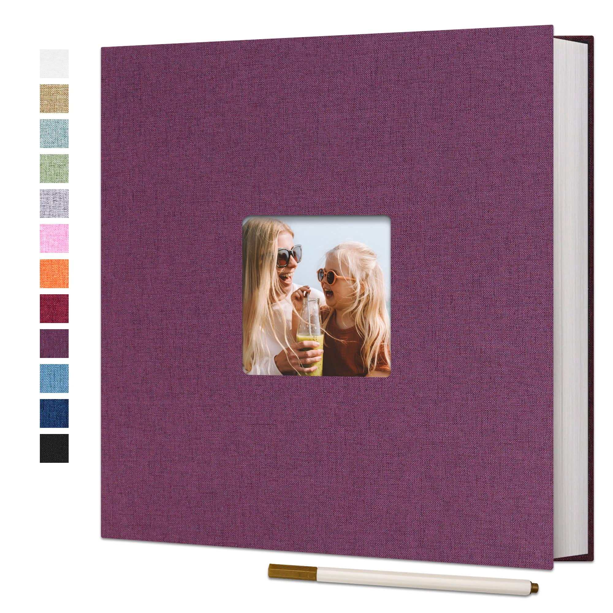 Lanola Large Photo Album Self Adhesive for 4x6 8x10 Pictures Linen ...