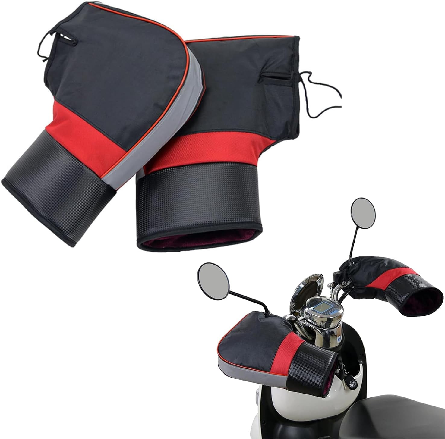 Lanola Universal Motorcycle Handlebar Muffs, Winter Compatible ...
