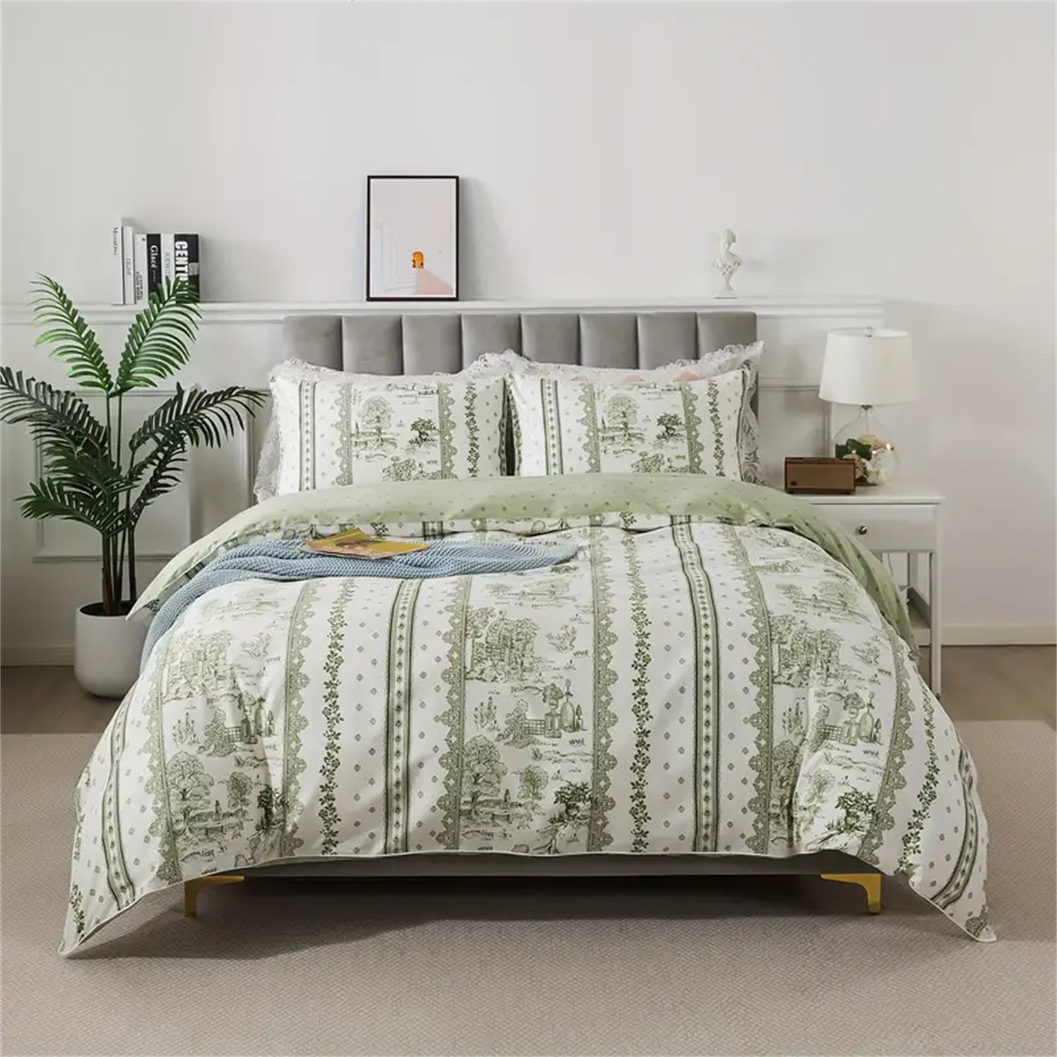Lanpei Duvet Cover Set 3Pcs Twinxl, 100% Cotton French Country Style ...