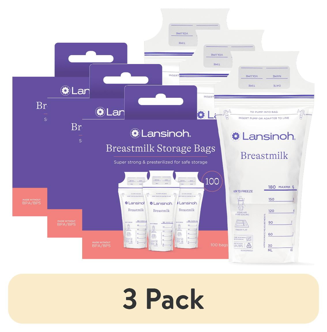 (3 pack) Lansinoh Breastmilk Storage Bags, 100 Count, Fast Freeze ...