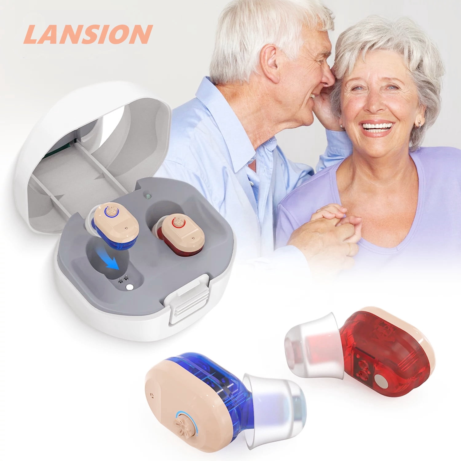Lansion Sound Amplifiers for Ears, Noise Reduction, in-ear Rechargeable ...