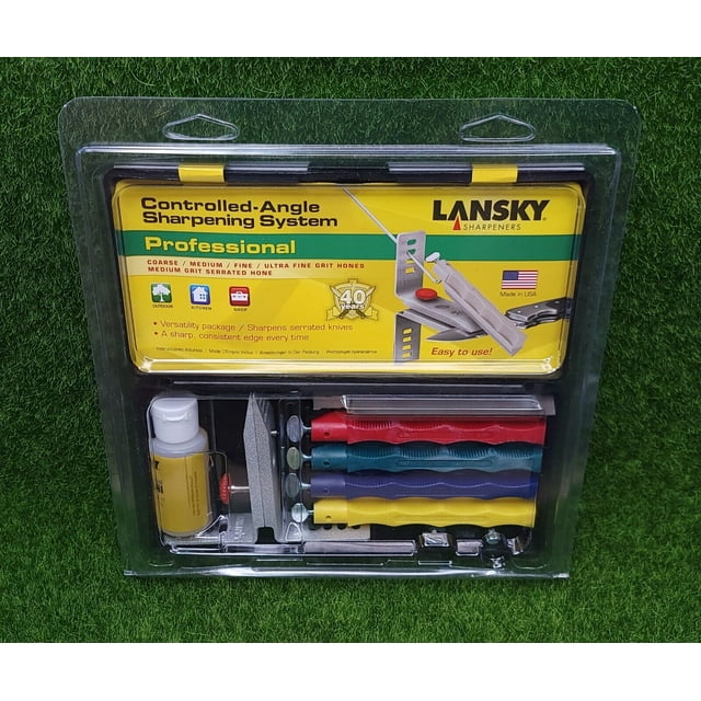 Lansky Professional Sharpening System, 5 Hone Stones + Guide Rods + Oil ...