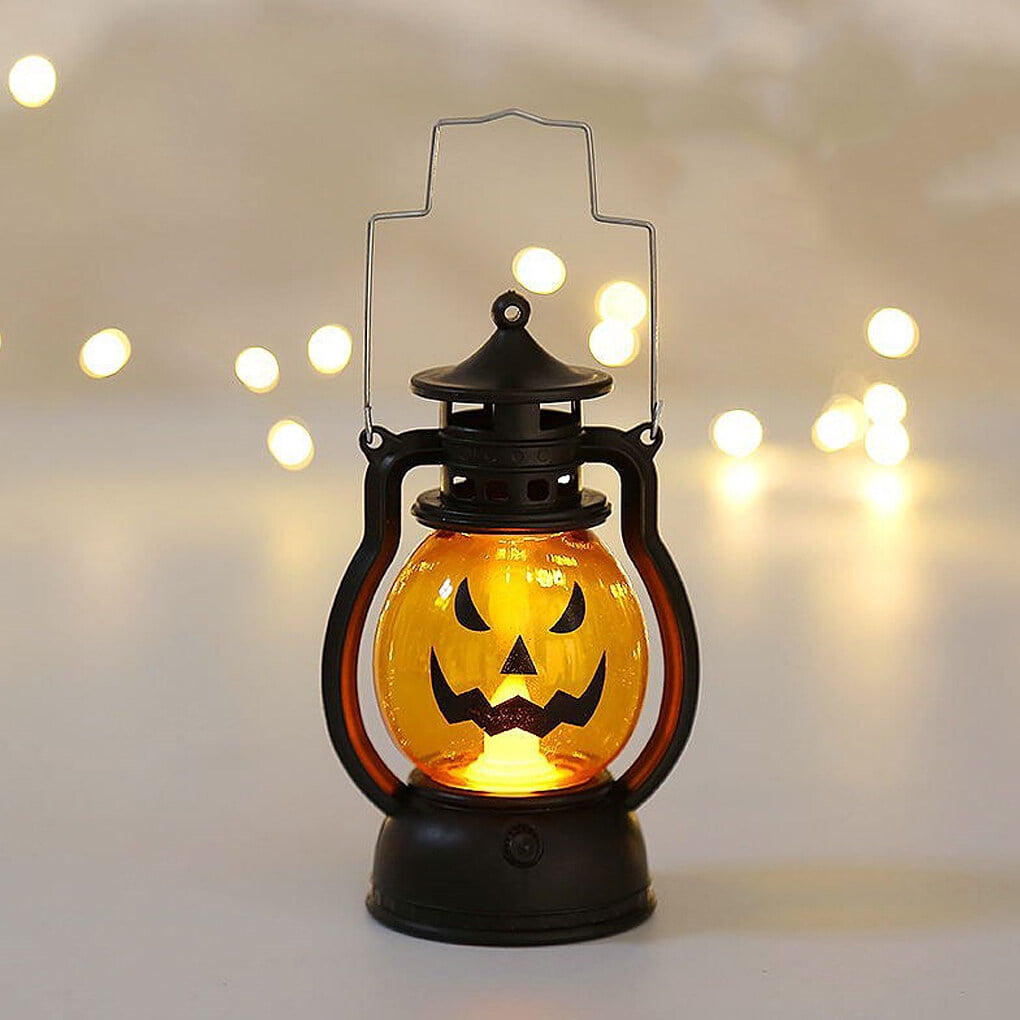 Lantern Light Halloween Party LED Pumpkin Lamp Decoration Flameless ...