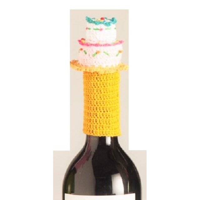 Lantern Moon Birthday Cake Gold Base Wine Bottle Topper - Walmart.com