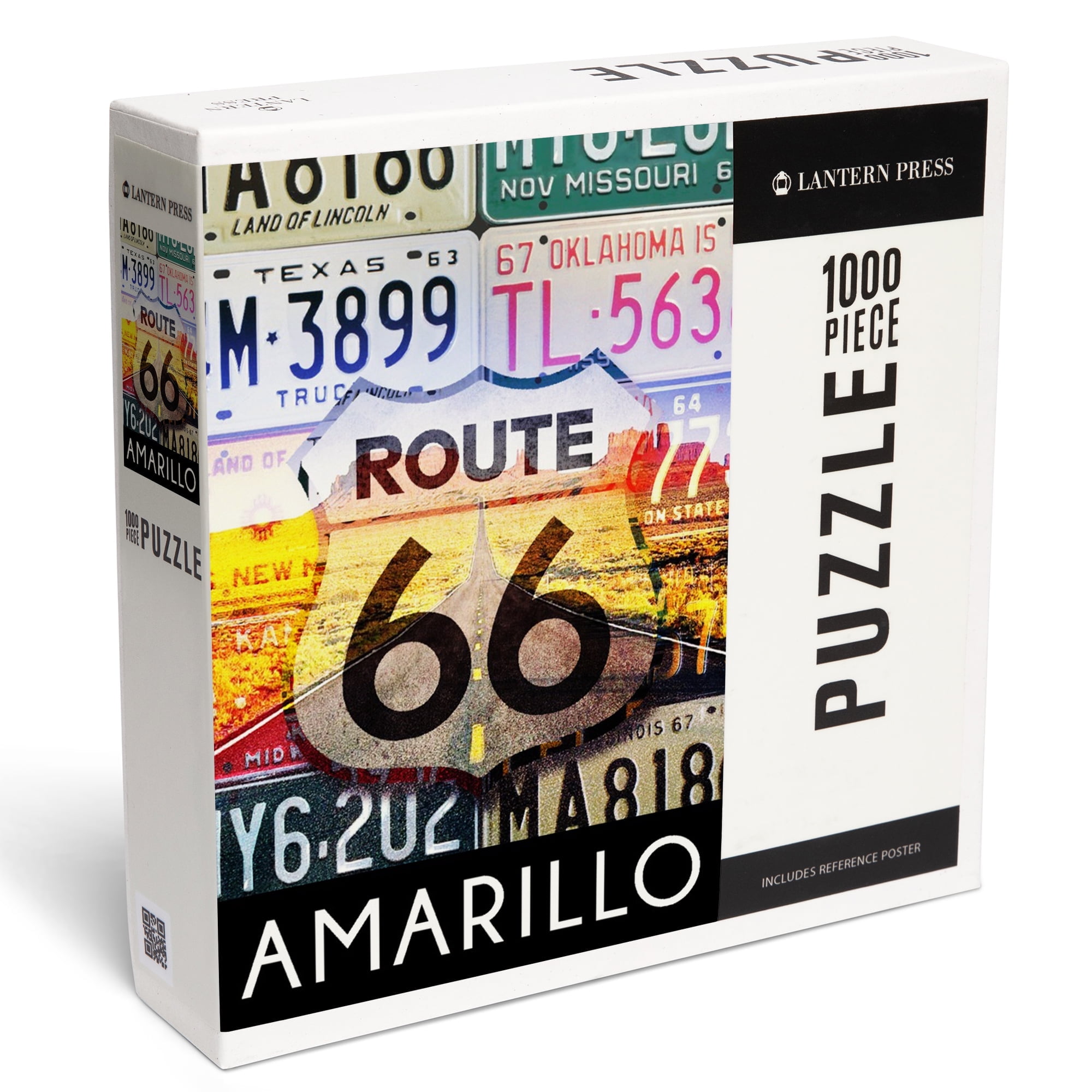 Lantern Press 1000 Piece Jigsaw Puzzle, Amarillo Texas, Route 66 ...
