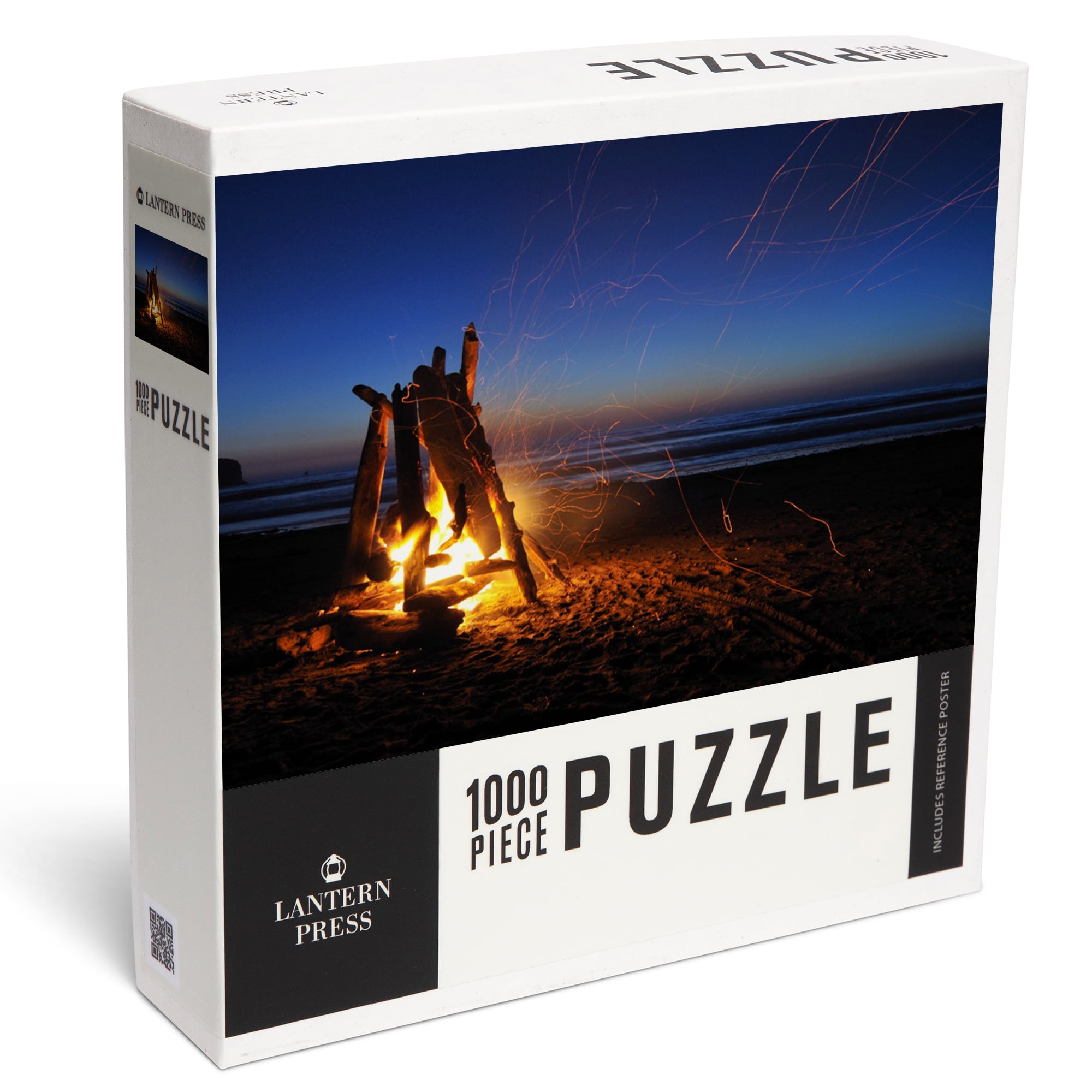 Lantern Press 1000 Piece Jigsaw Puzzle, Bonfire on the Beach - Walmart.com