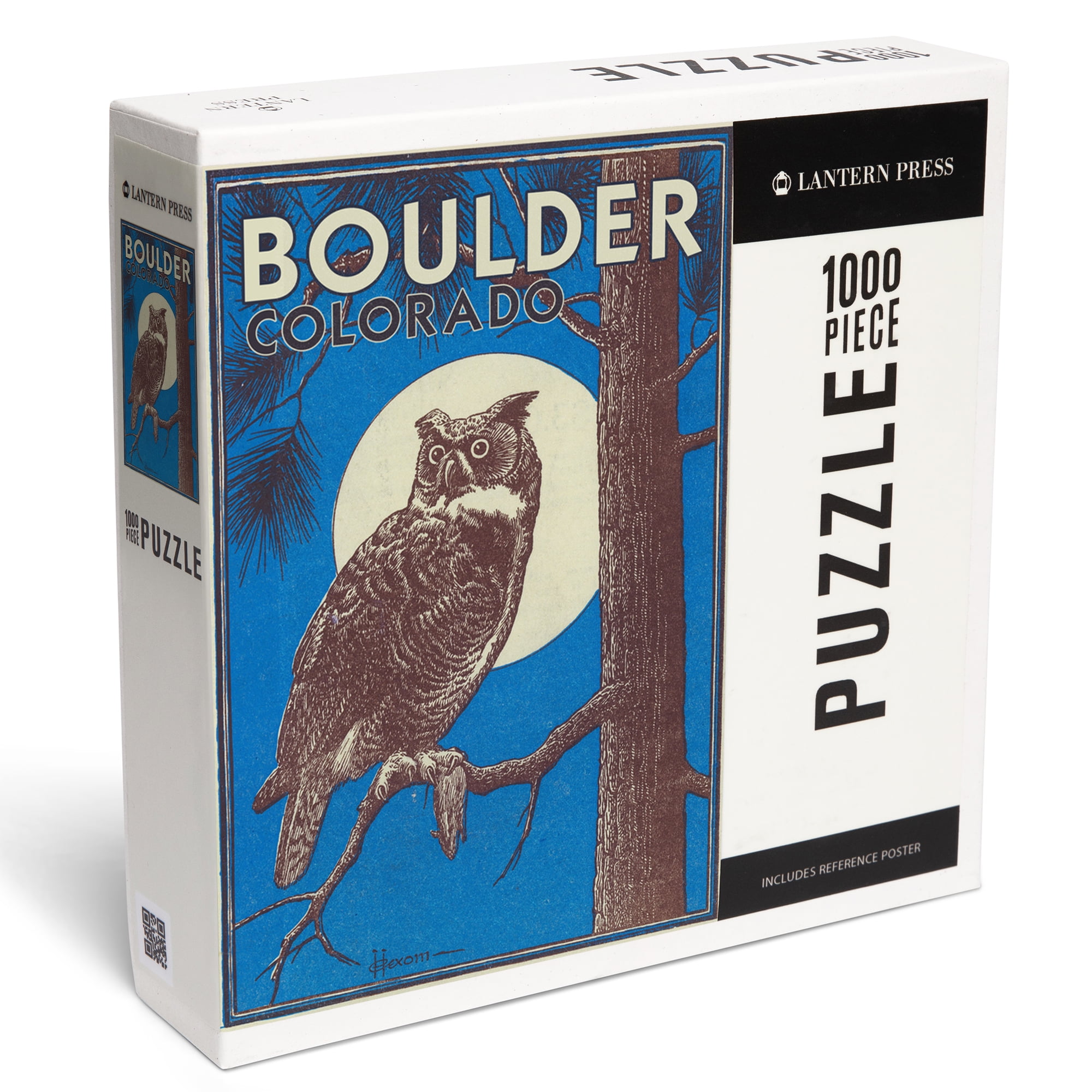 Lantern Press 1000 Piece Jigsaw Puzzle, Boulder, Colorado, Horned Owl ...