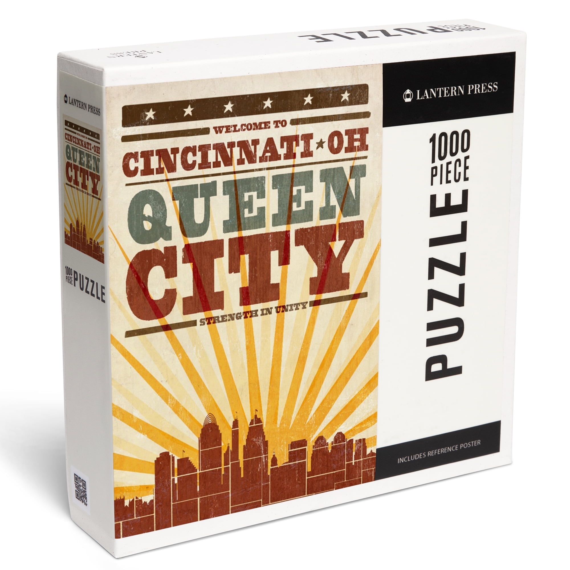 Lantern Press 1000 Piece Jigsaw Puzzle, Cincinnati, Ohio, Skyline and ...