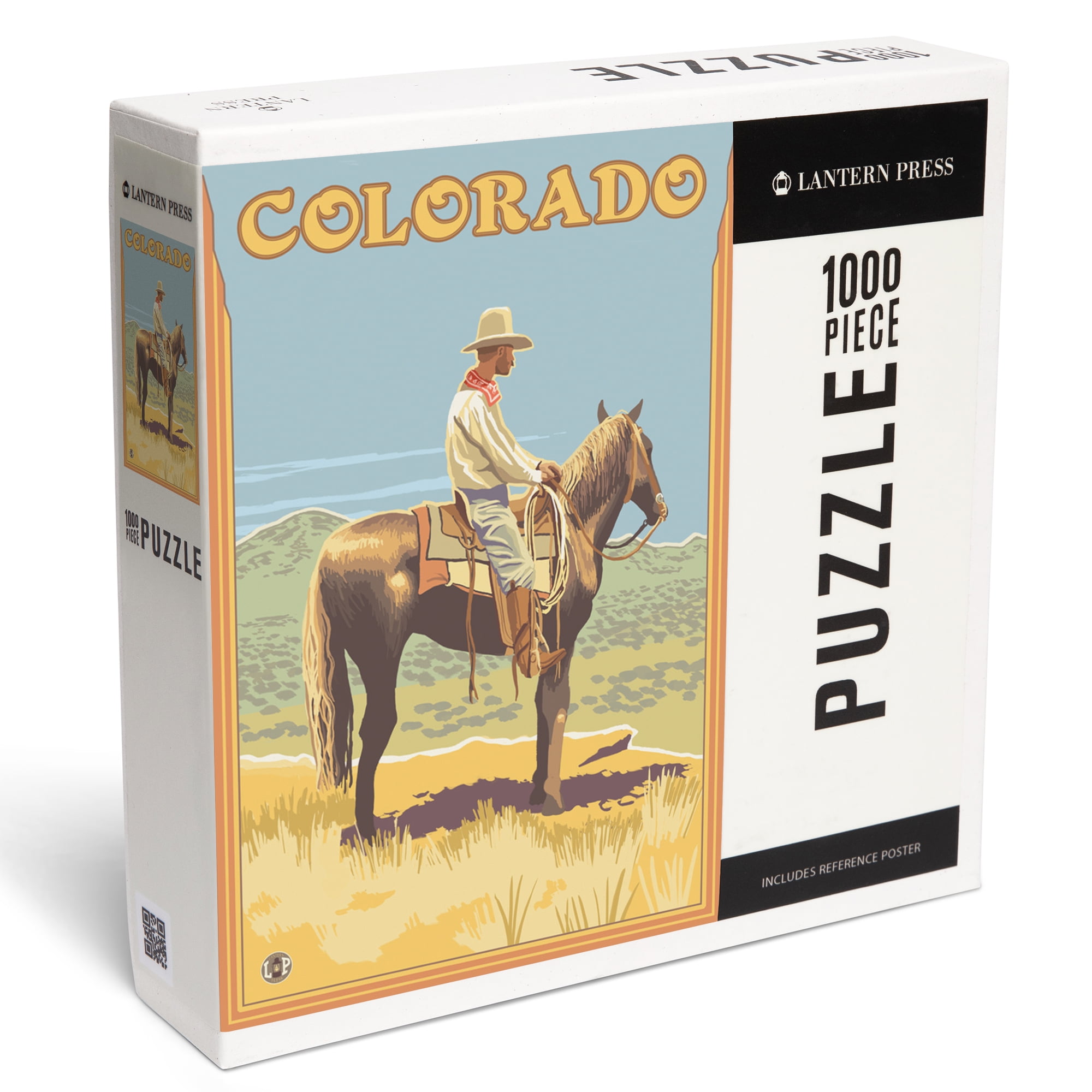 Lantern Press 1000 Piece Jigsaw Puzzle, Cowboy (Side View), Colorado ...