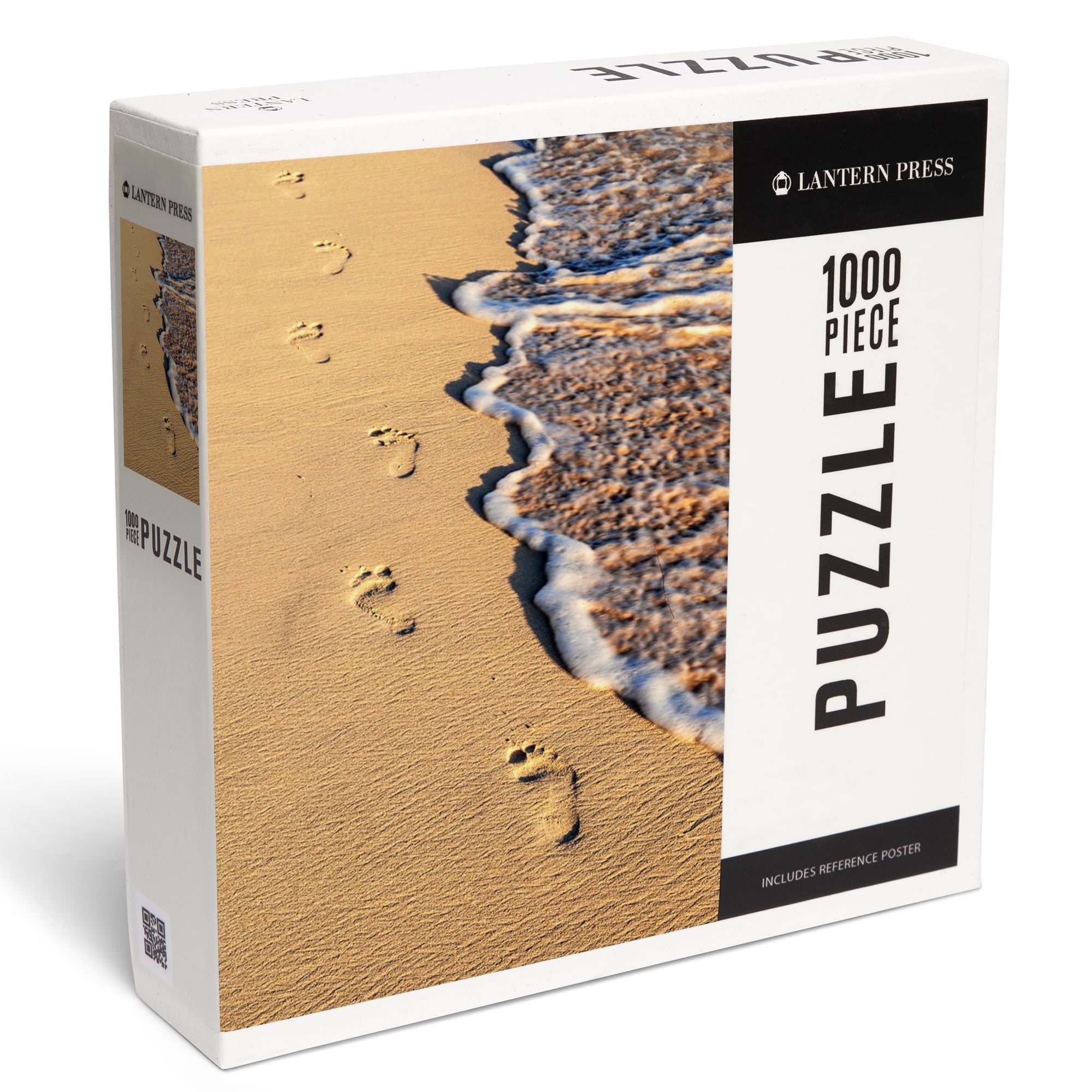 Lantern Press 1000 Piece Jigsaw Puzzle, Footprints in Sand - Walmart.com