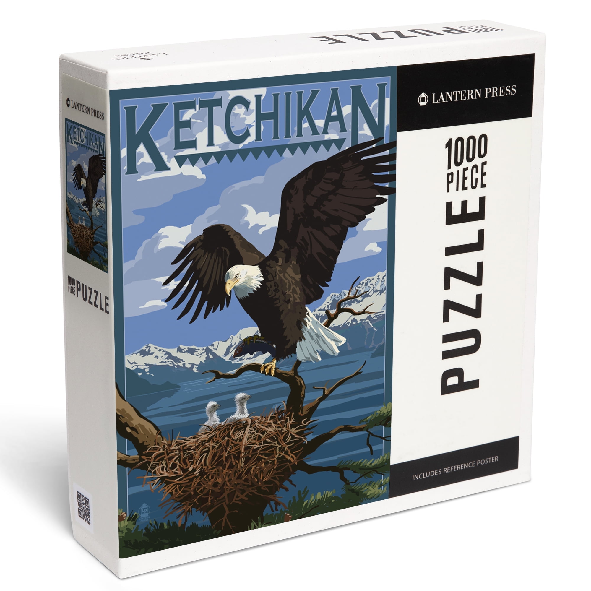 Lantern Press 1000 Piece Jigsaw Puzzle, Ketchikan, Alaska, Bald Eagle ...