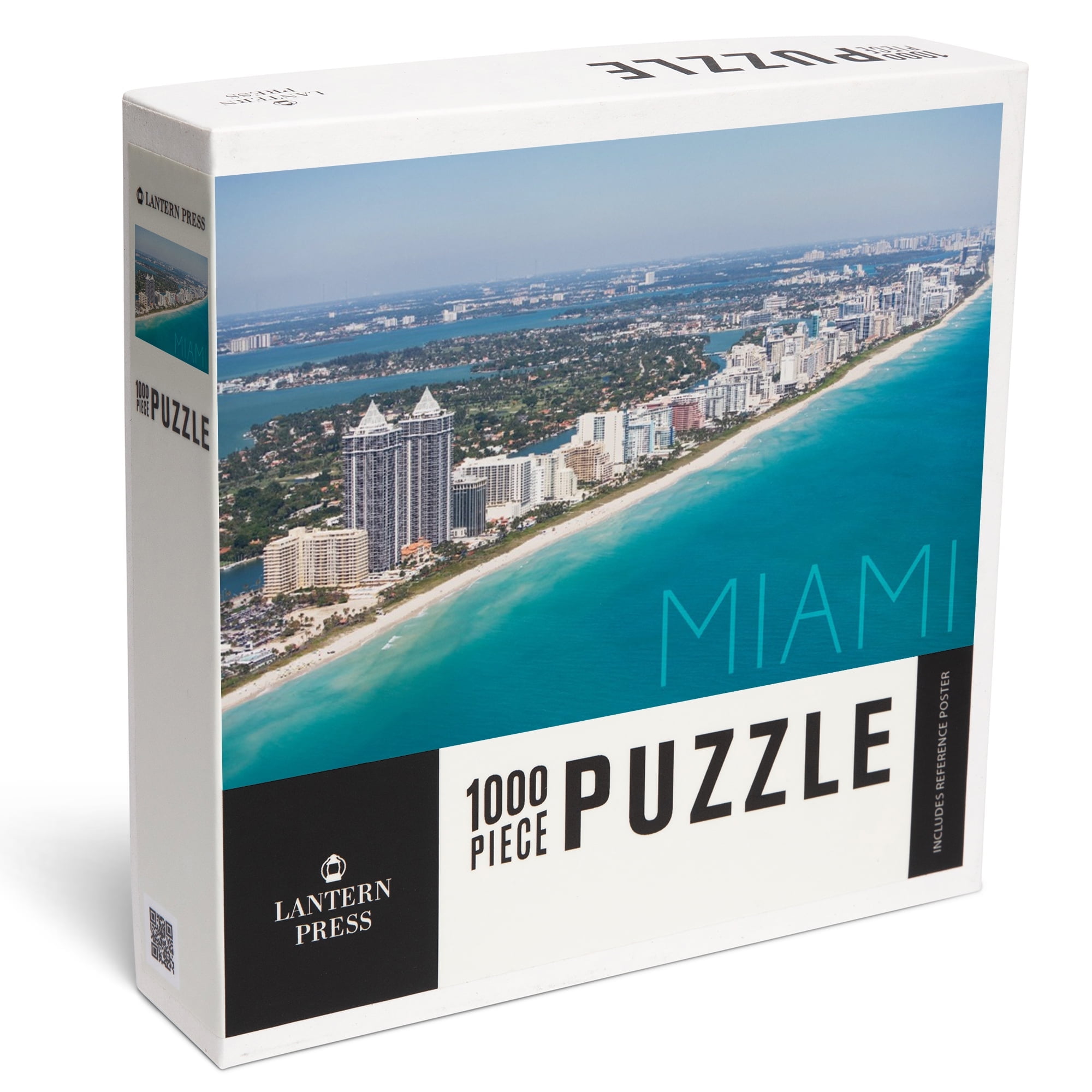 Lantern Press 1000 Piece Jigsaw Puzzle, Miami, Florida, Aerial View ...