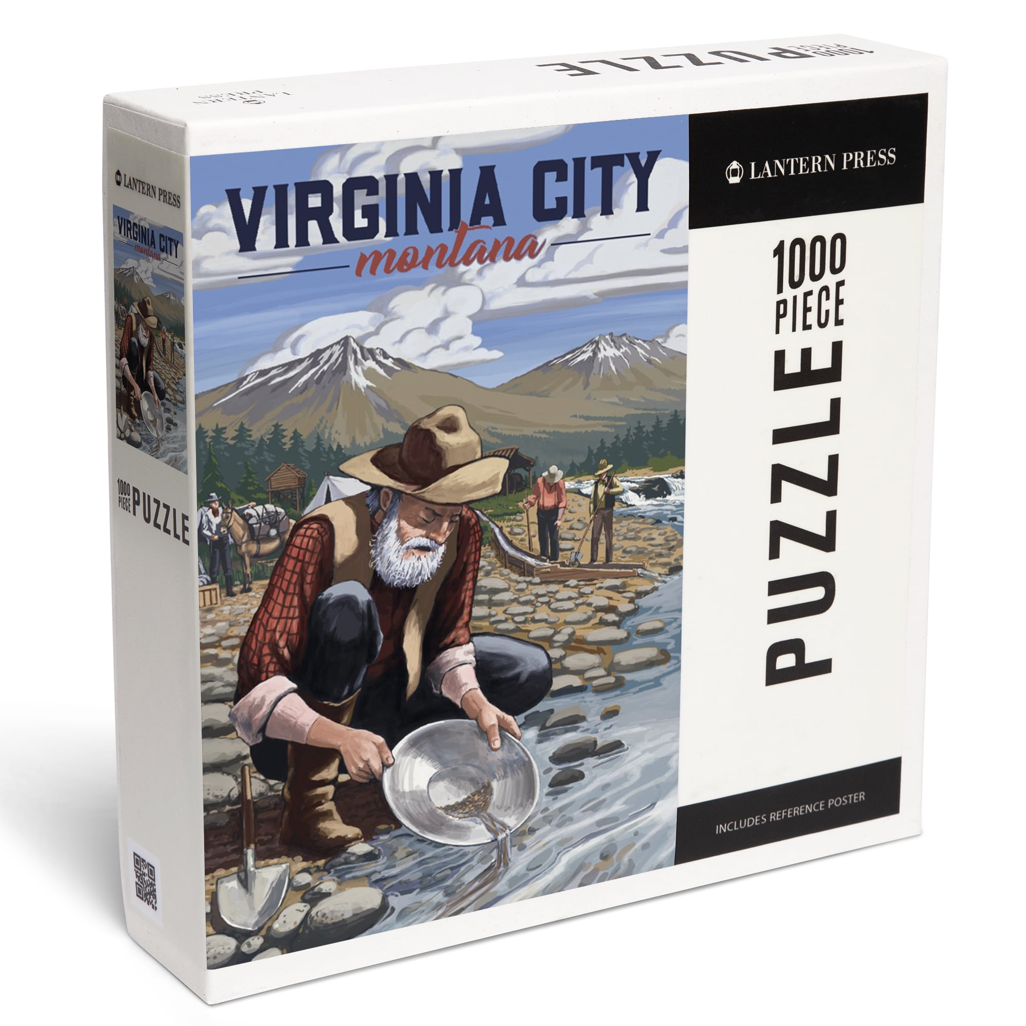 Lantern Press 1000 Piece Jigsaw Puzzle, Montana, Gold Panner Mining ...