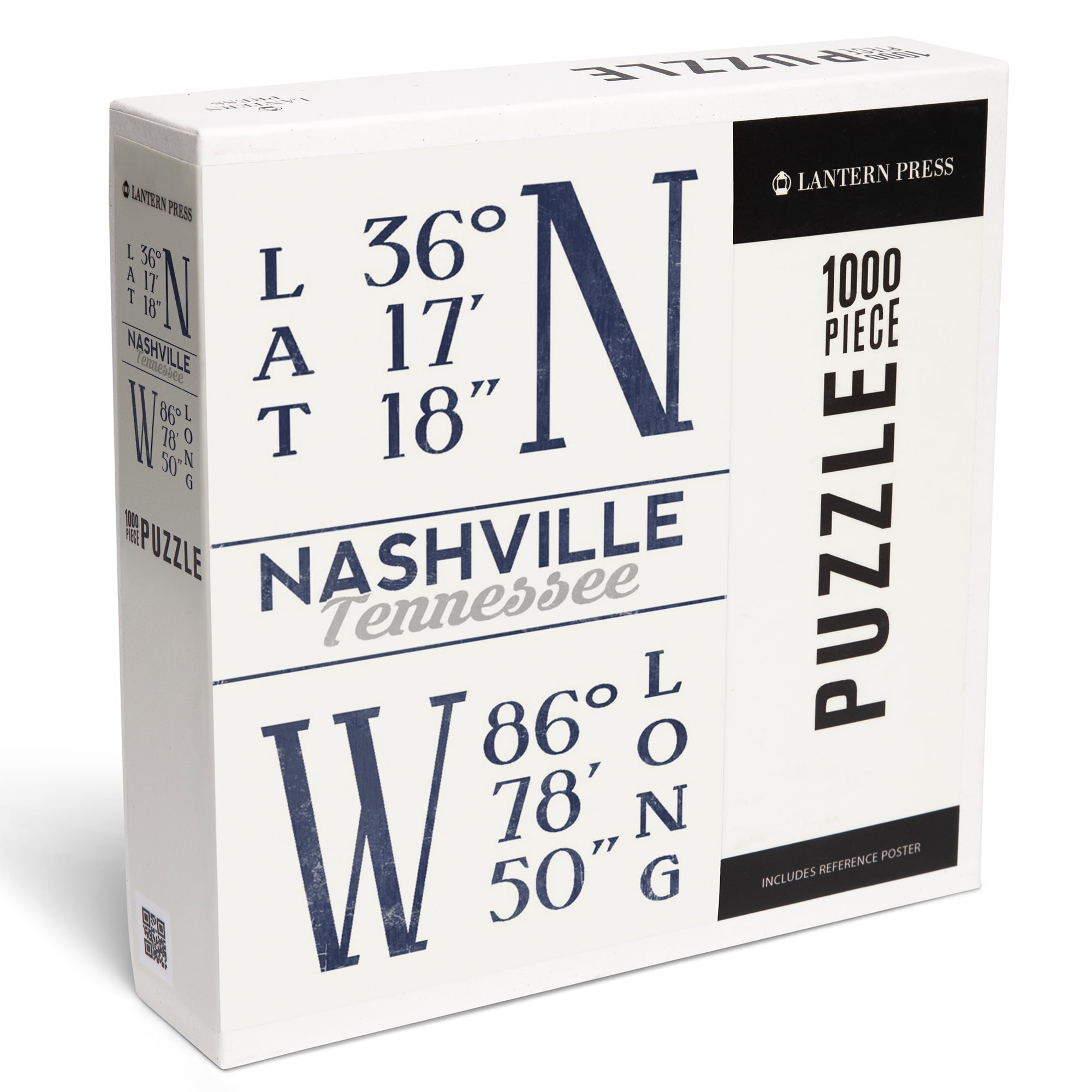 Lantern Press 1000 Piece Jigsaw Puzzle, Nashville, Tennessee, Latitude ...