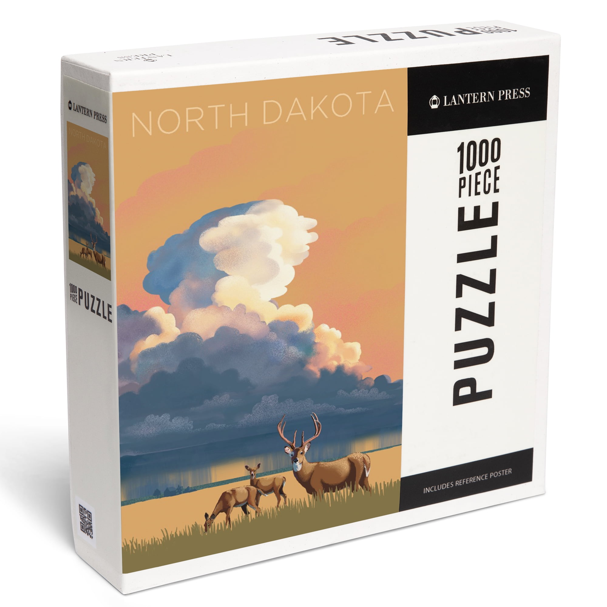 Lantern Press 1000 Piece Jigsaw Puzzle, North Dakota, White-tailed Deer ...