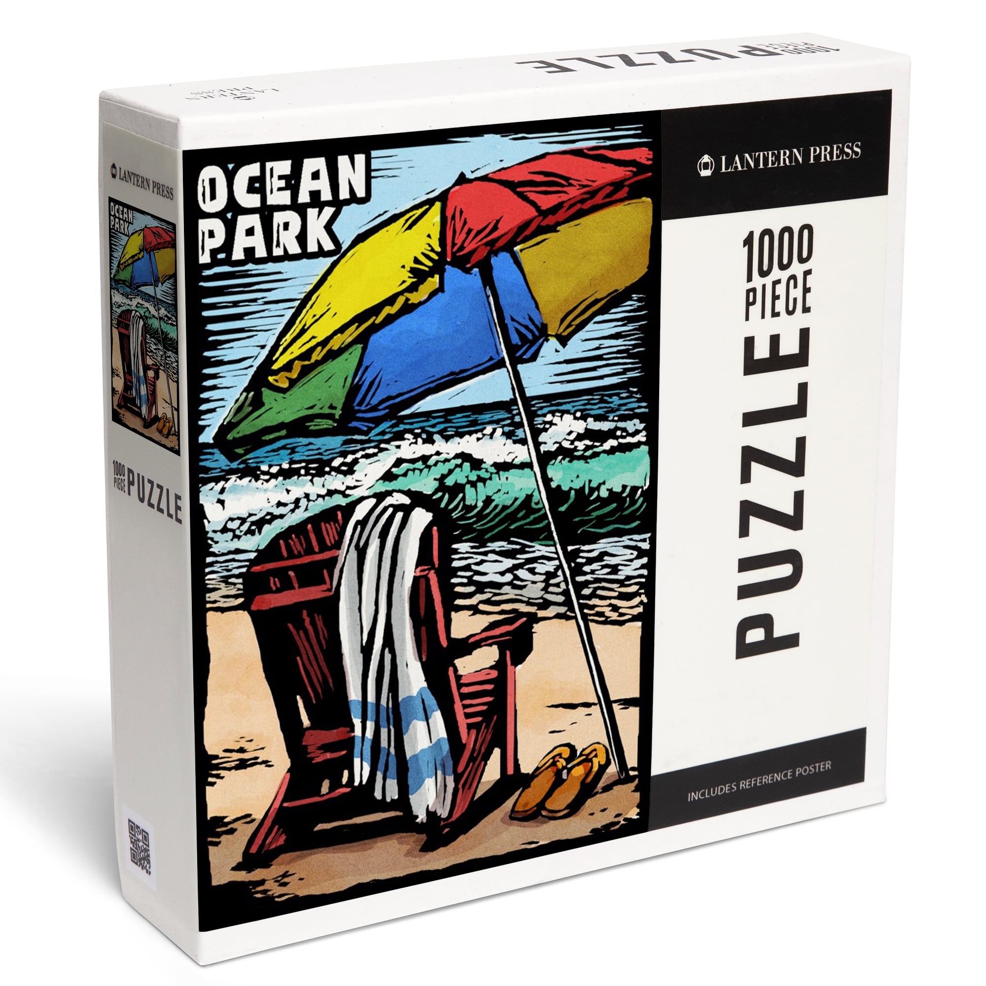 Lantern Press 1000 Piece Jigsaw Puzzle, Ocean Park, Beach Chair ...