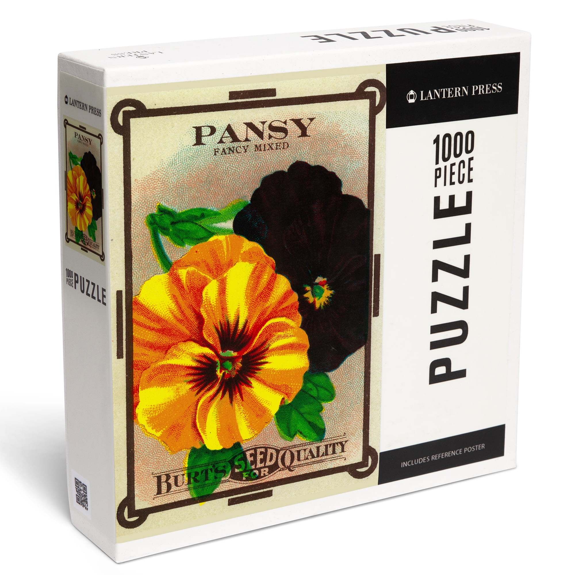 Lantern Press 1000 Piece Jigsaw Puzzle, Pansy, Vintage Seed Packet ...