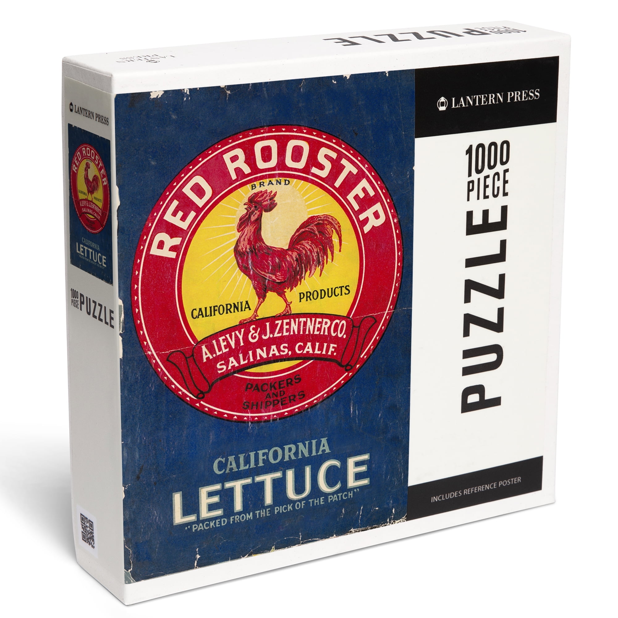Lantern Press 1000 Piece Jigsaw Puzzle, Red Rooster Vegetable, Vintage ...