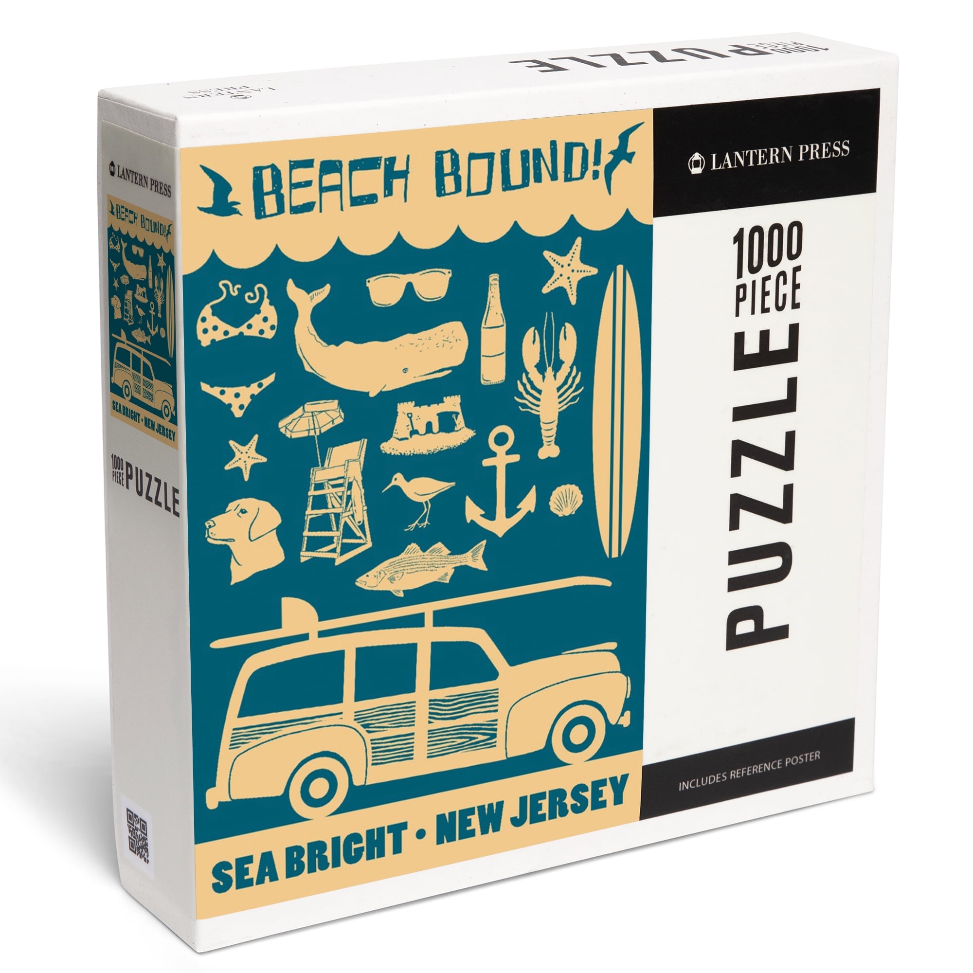 Lantern Press 1000 Piece Jigsaw Puzzle, Sea Bright, New Jersey, Beach ...