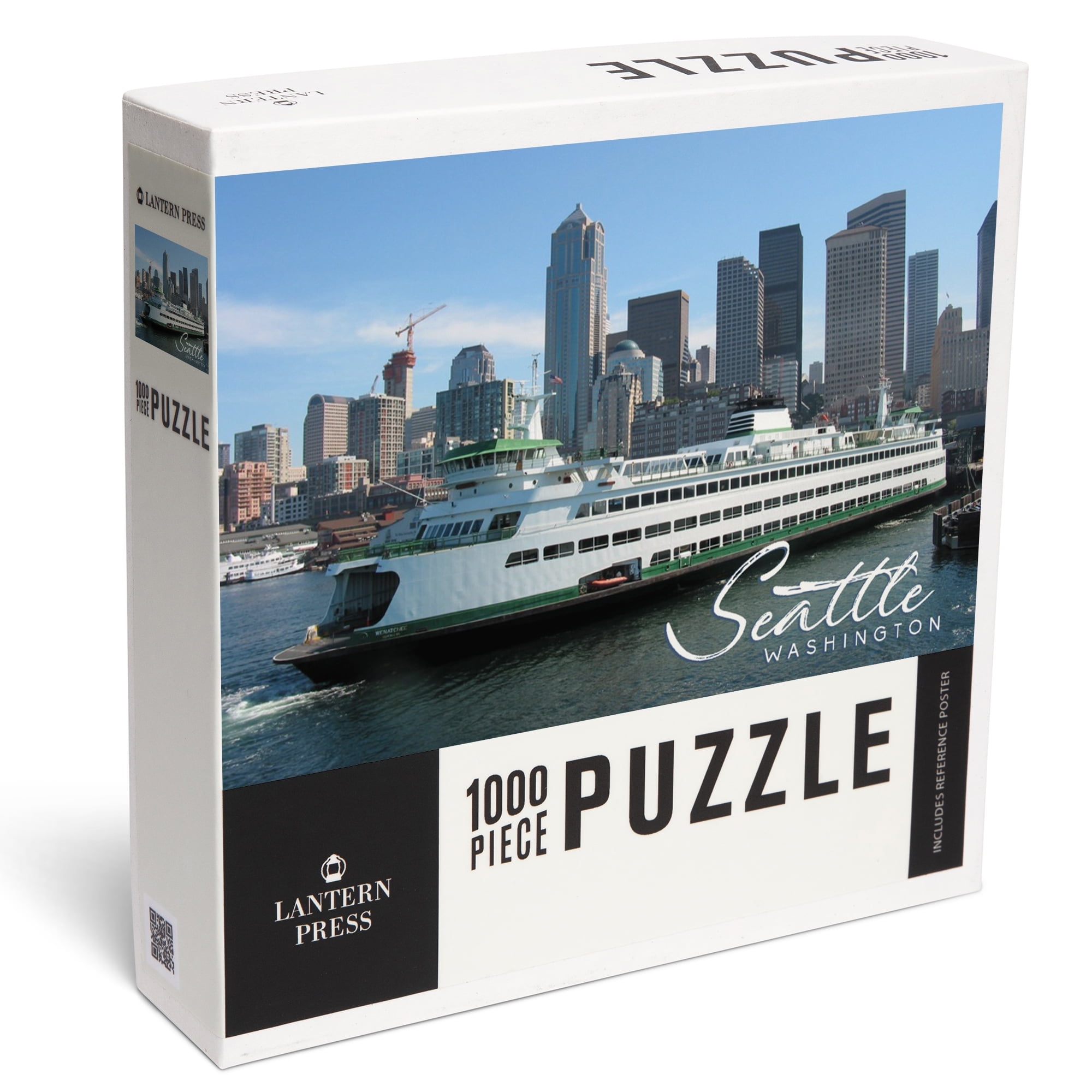 Lantern Press 1000 Piece Jigsaw Puzzle, Seattle, Washington, Ferry and ...
