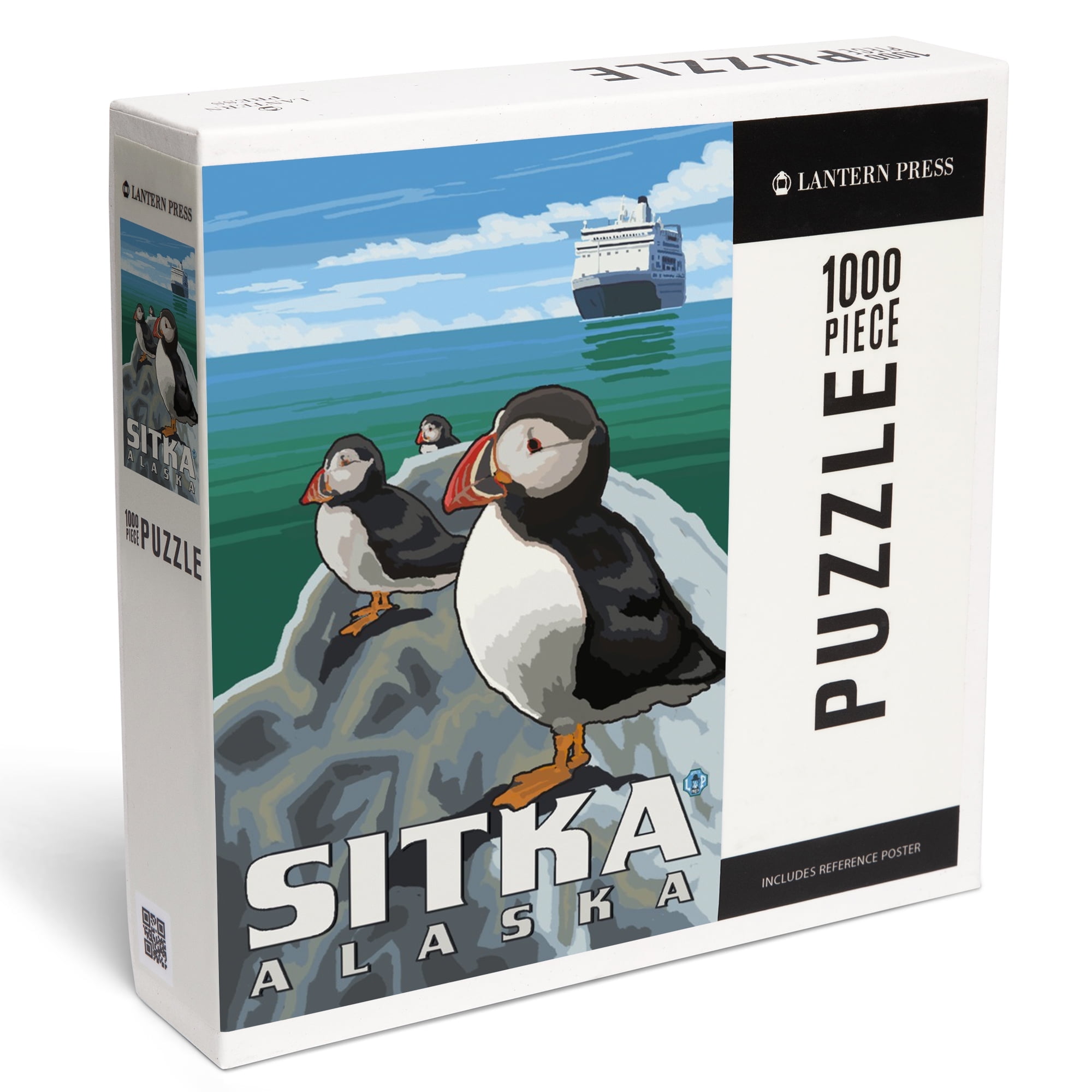 Lantern Press 1000 Piece Jigsaw Puzzle, Sitka, Alaska, Puffins and ...