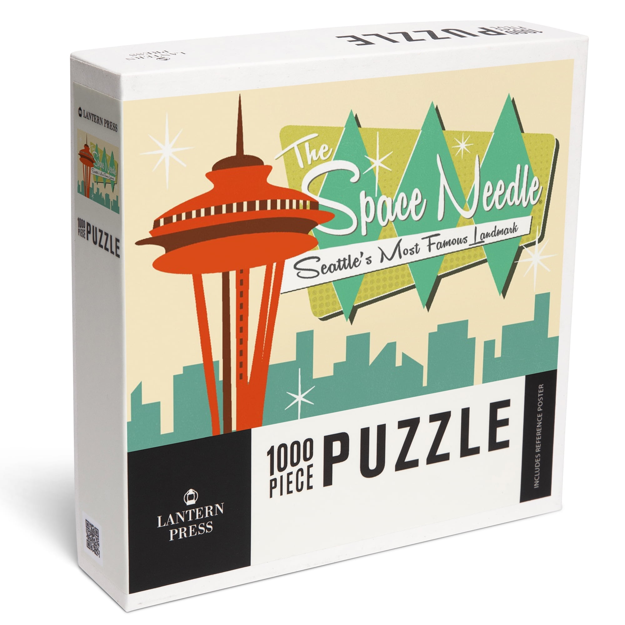 Lantern Press 1000 Piece Jigsaw Puzzle, Space Needle, Mid Century ...