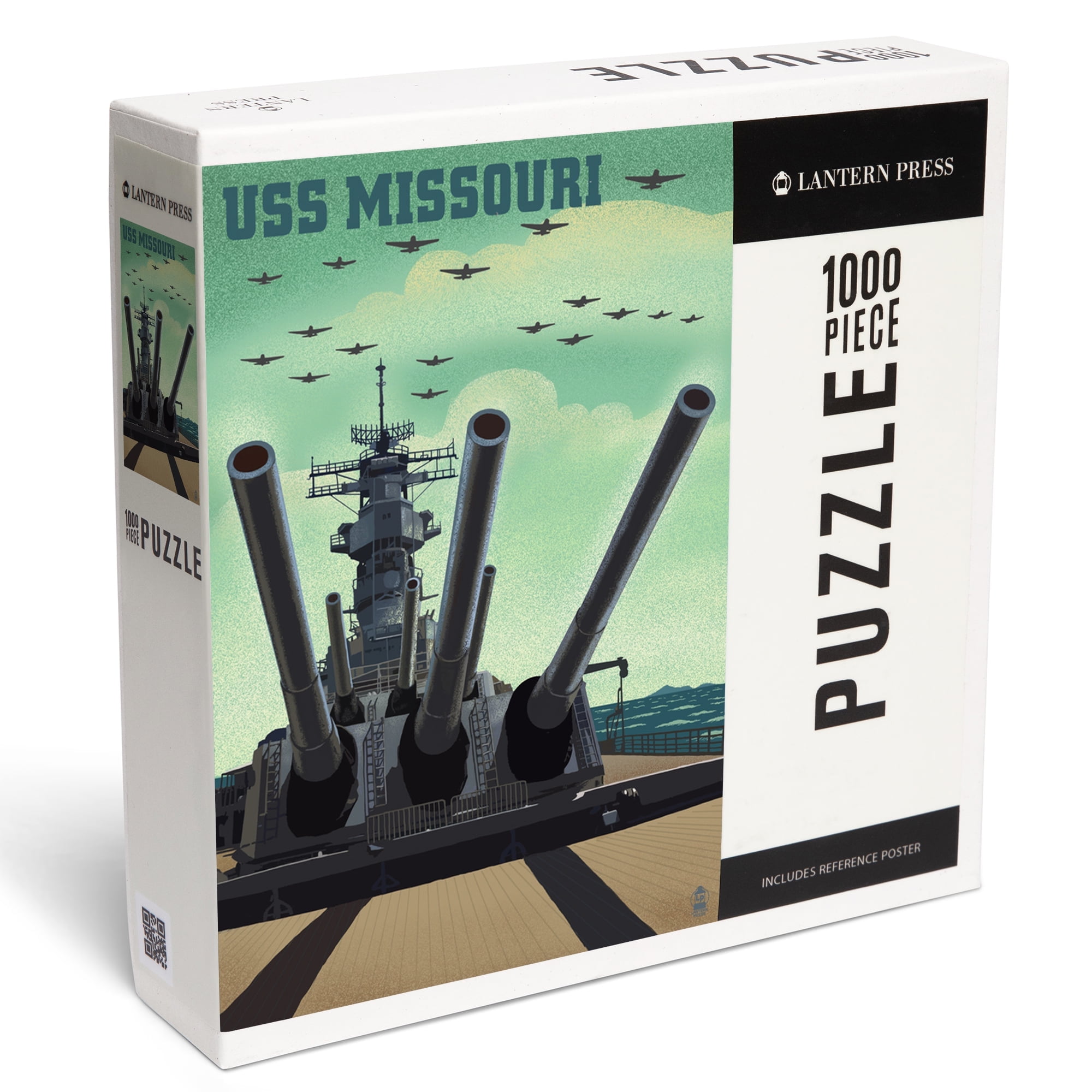 Lantern Press 1000 Piece Jigsaw Puzzle, USS Missouri, Gun Battery ...