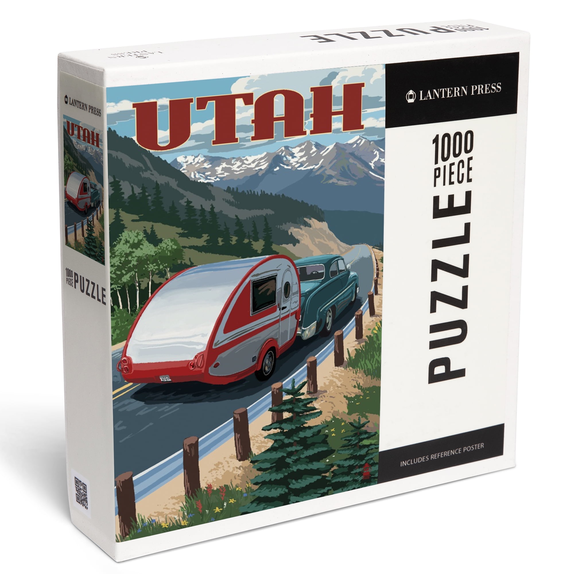 Lantern Press 1000 Piece Jigsaw Puzzle, Utah, Retro Camper - Walmart.com