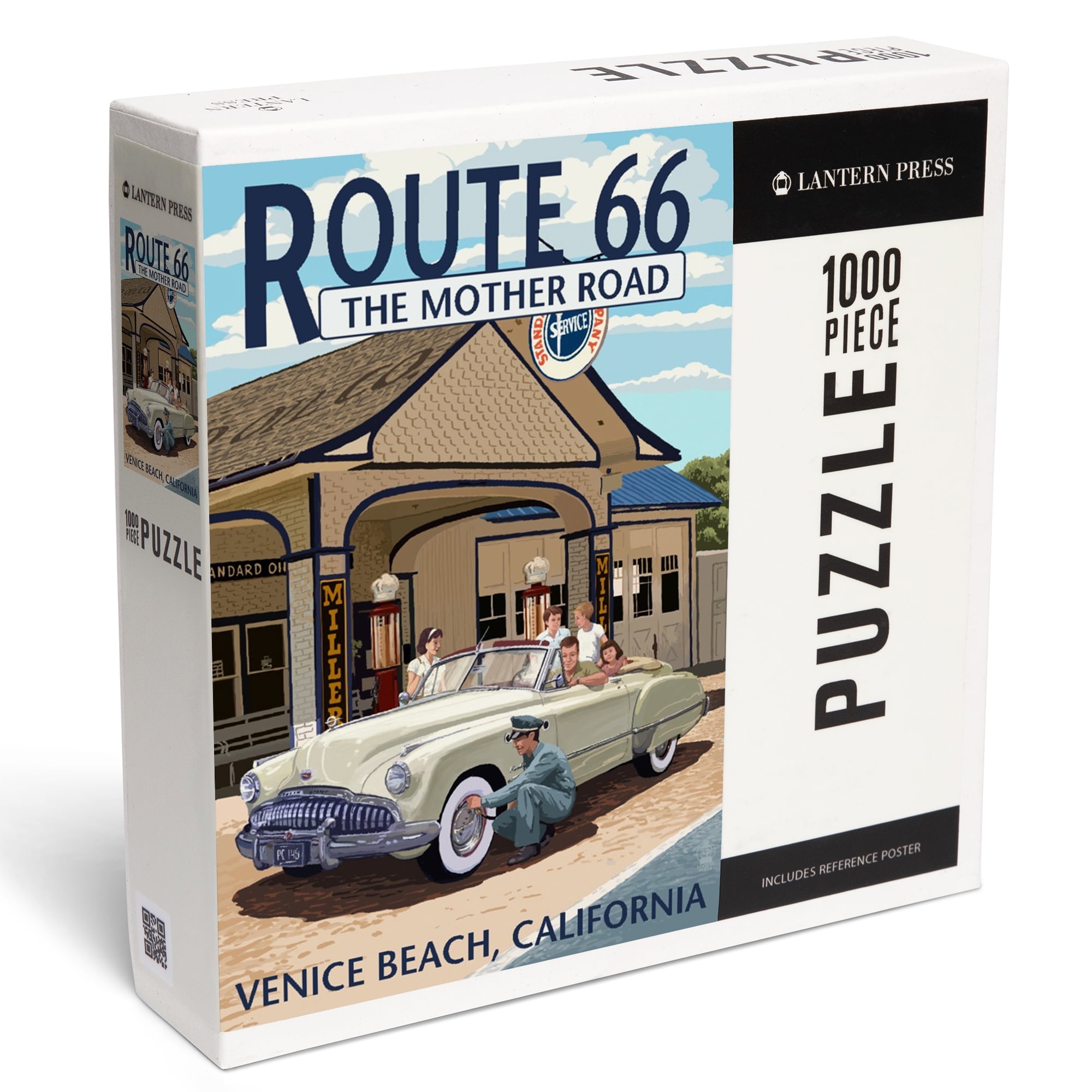 Lantern Press 1000 Piece Jigsaw Puzzle, Venice Beach, California, Route ...