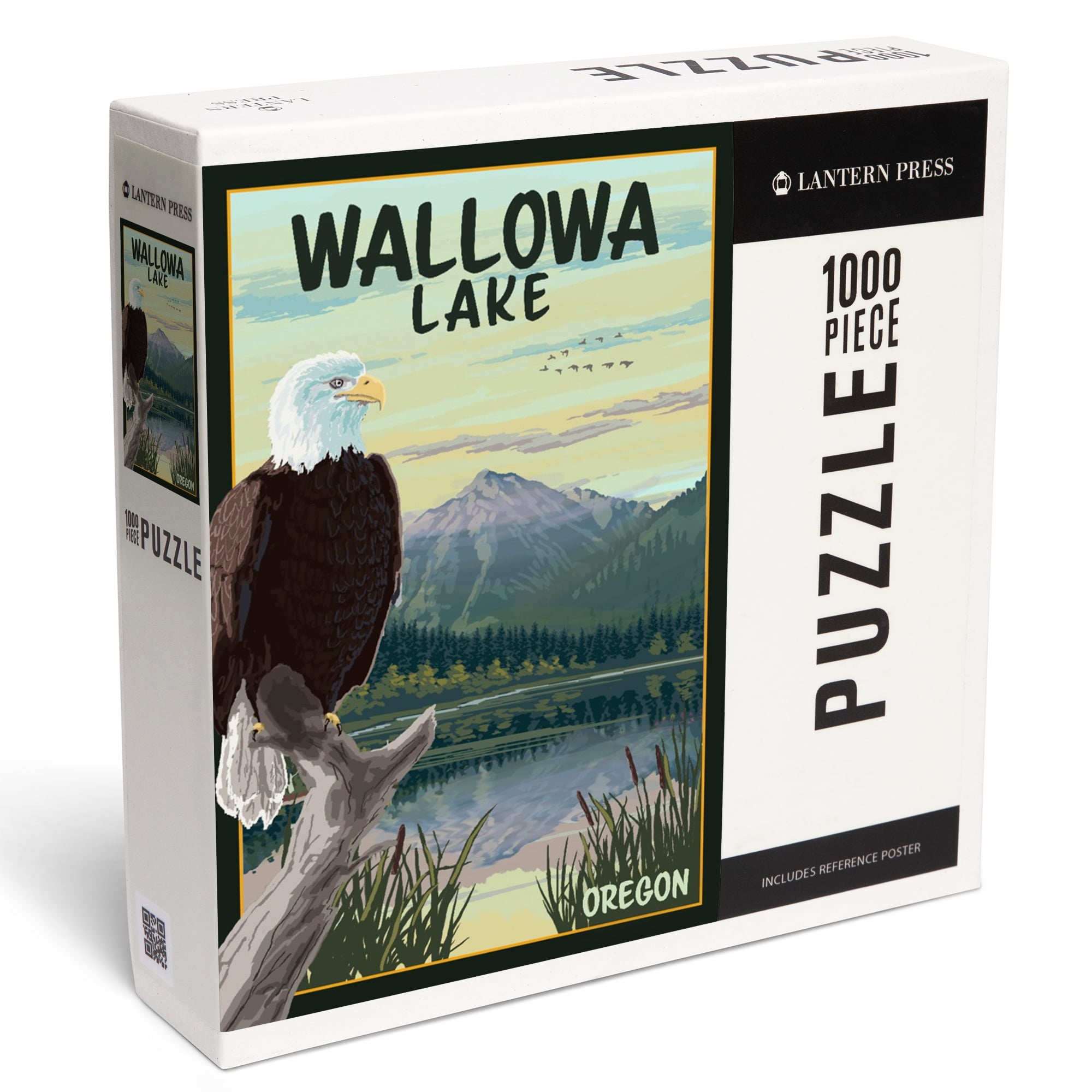 Lantern Press 1000 Piece Jigsaw Puzzle, Wallowa Lake, Oregon, Eagle and ...