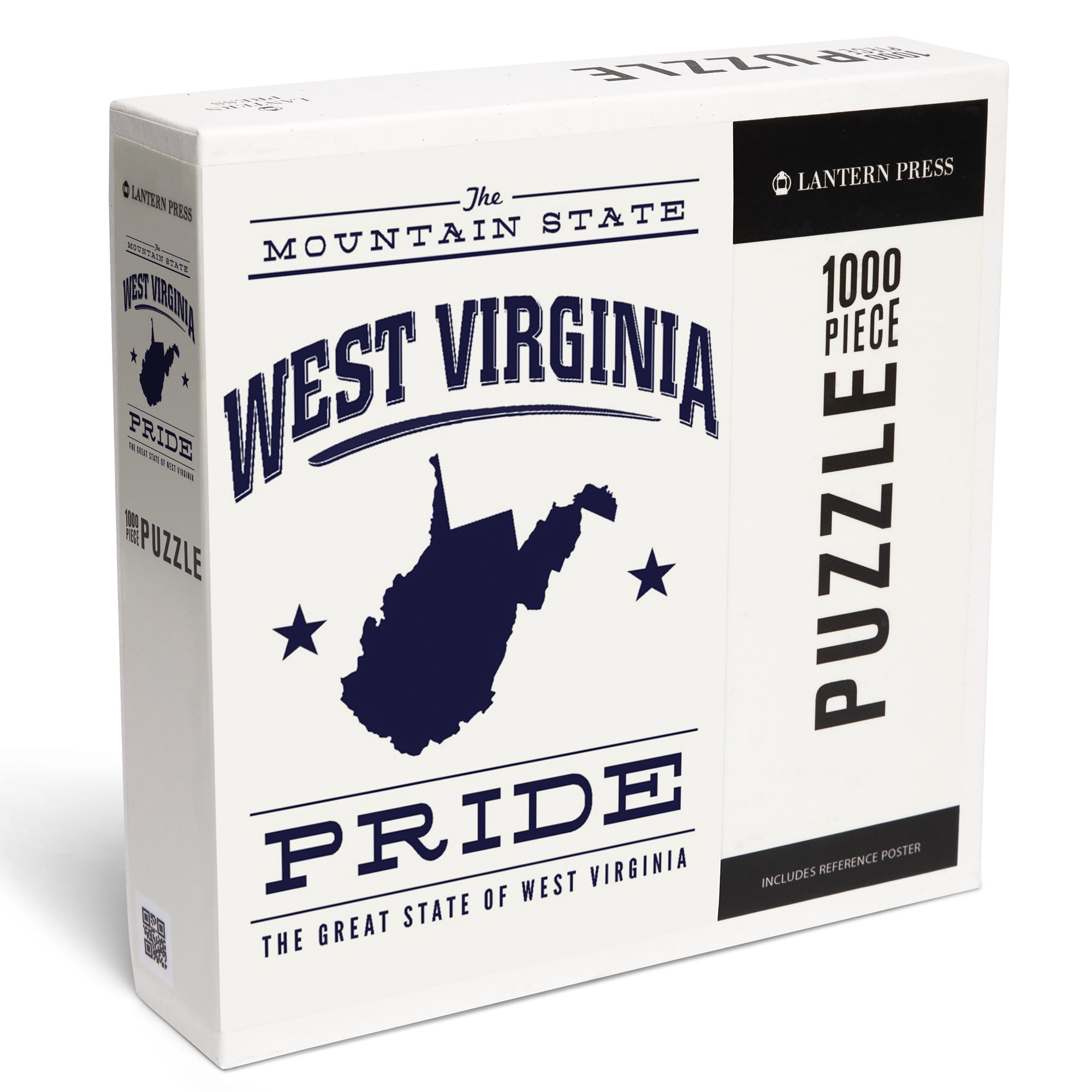 Lantern Press 1000 Piece Jigsaw Puzzle, West Virginia State Pride, Blue ...