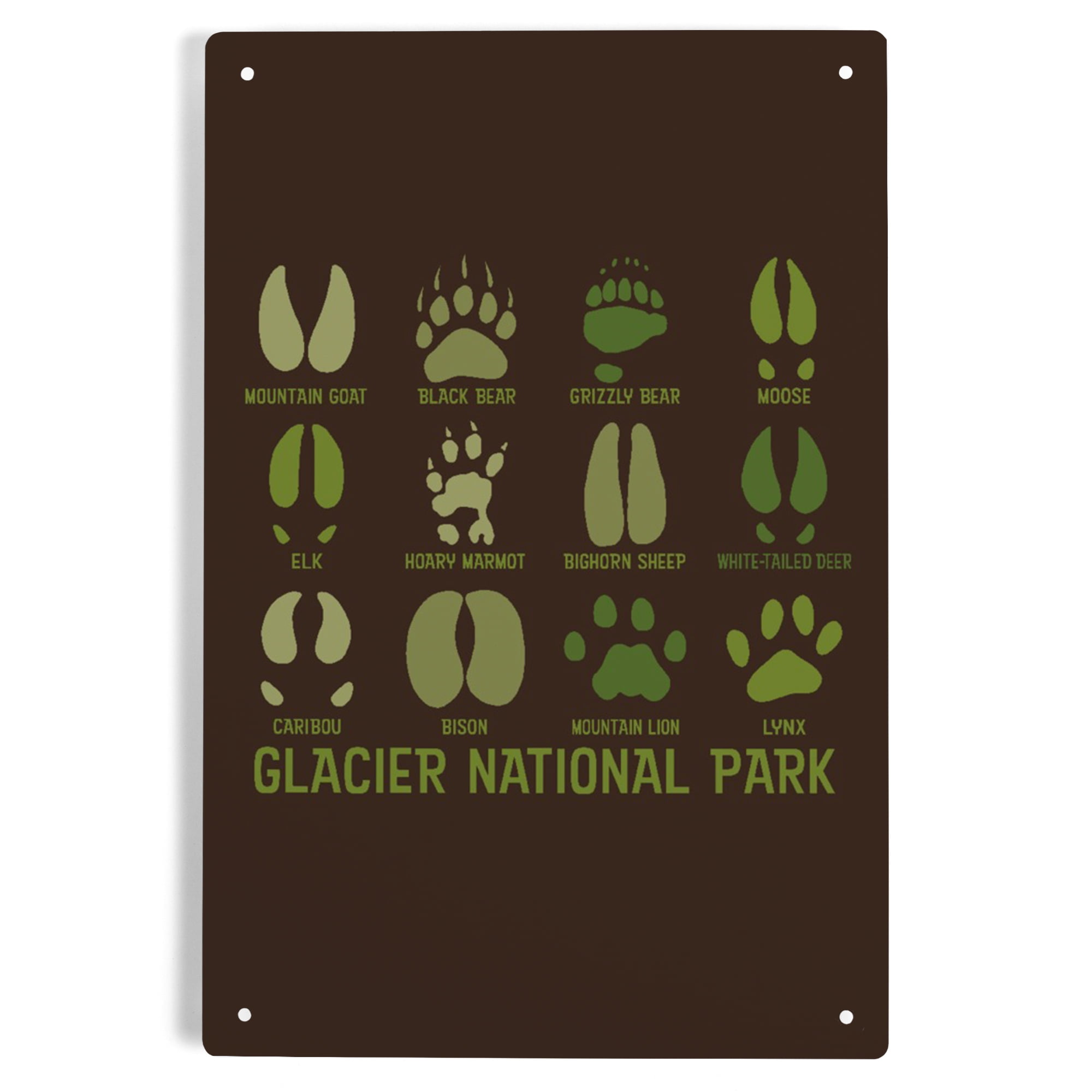 Lantern Press 6x9 Inch Metal Sign, Glacier National Park, Montana ...