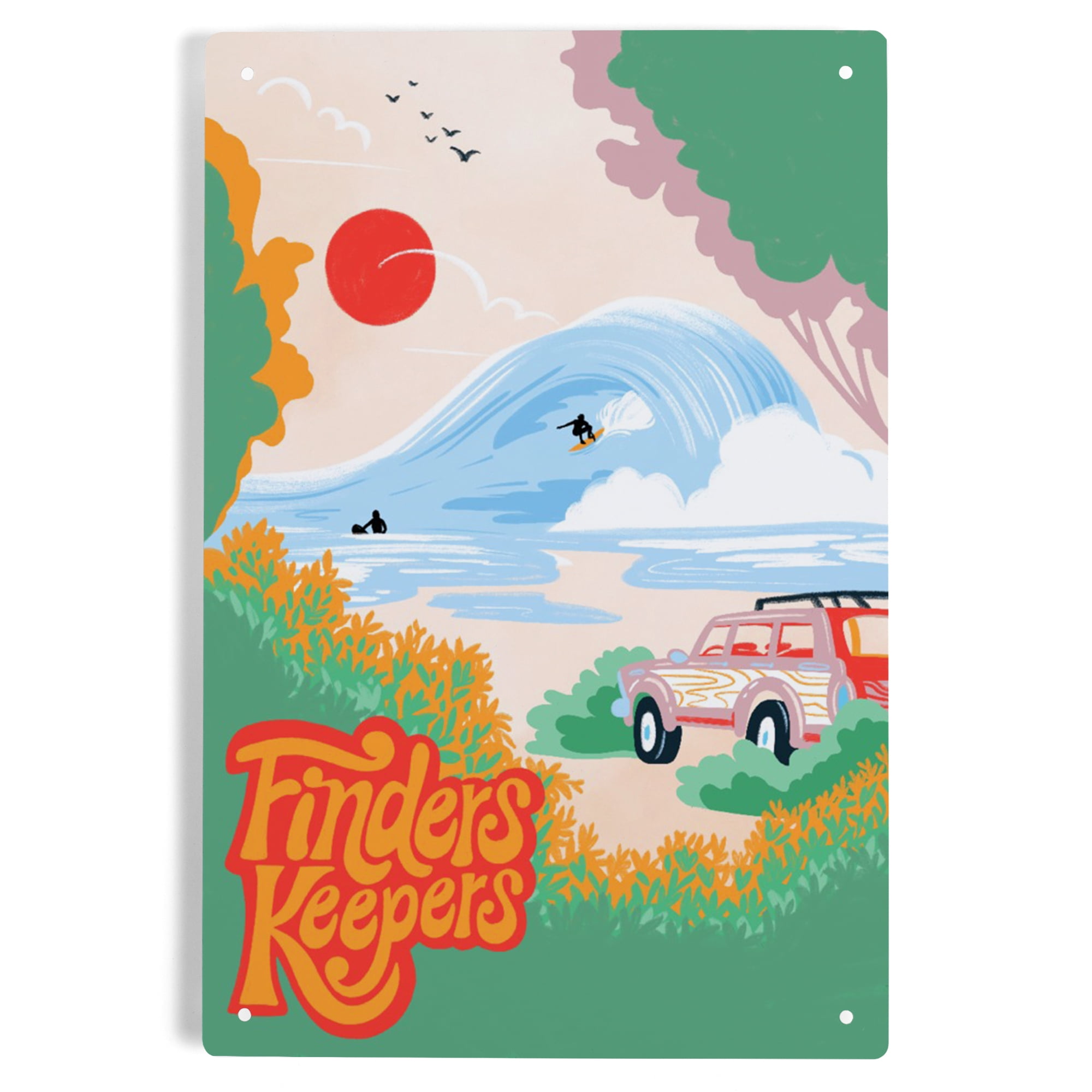 Lantern Press 6x9 Inch Metal Sign, Secret Surf Spot Collection, Surf ...