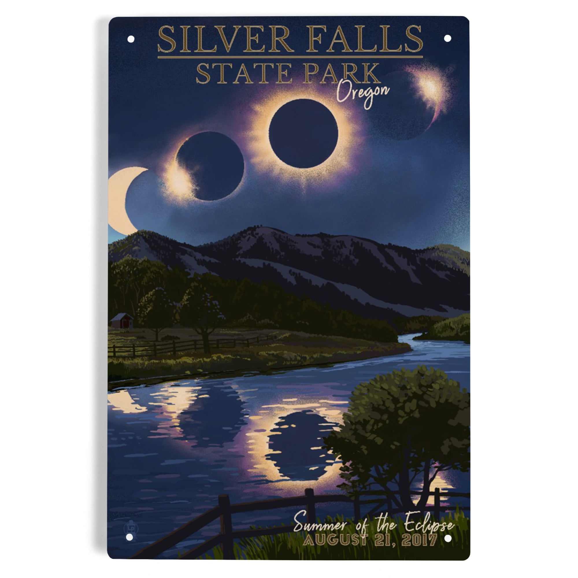 Lantern Press 6x9 Inch Metal Sign, Silver Falls State Park, Oregon ...