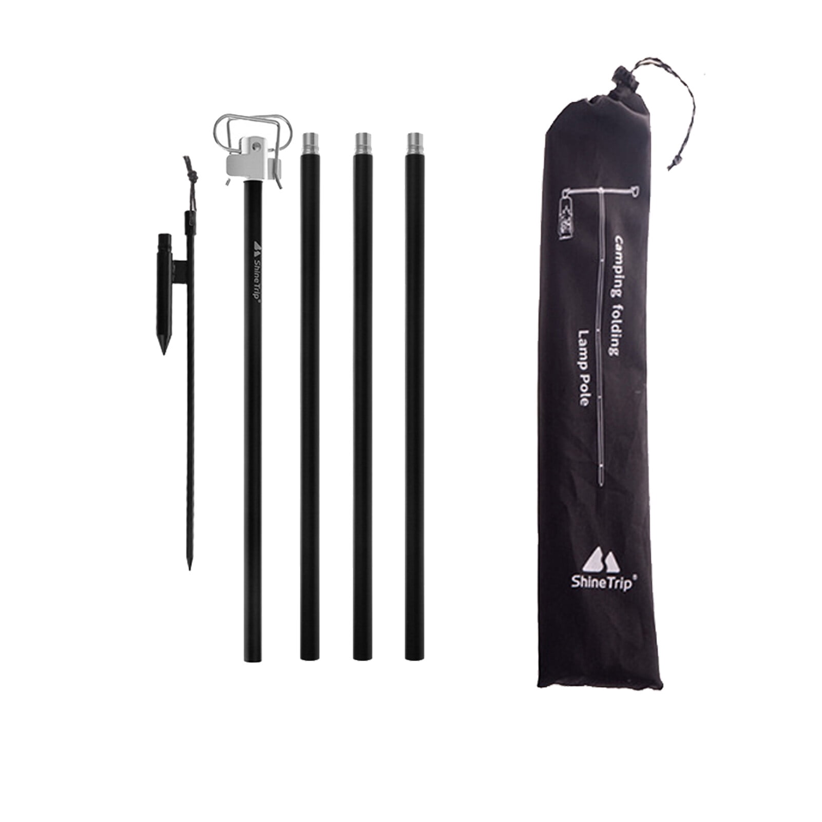 Lantern Stand Camping Folding Lamp Pole Portable & Lightweight Aluminum ...