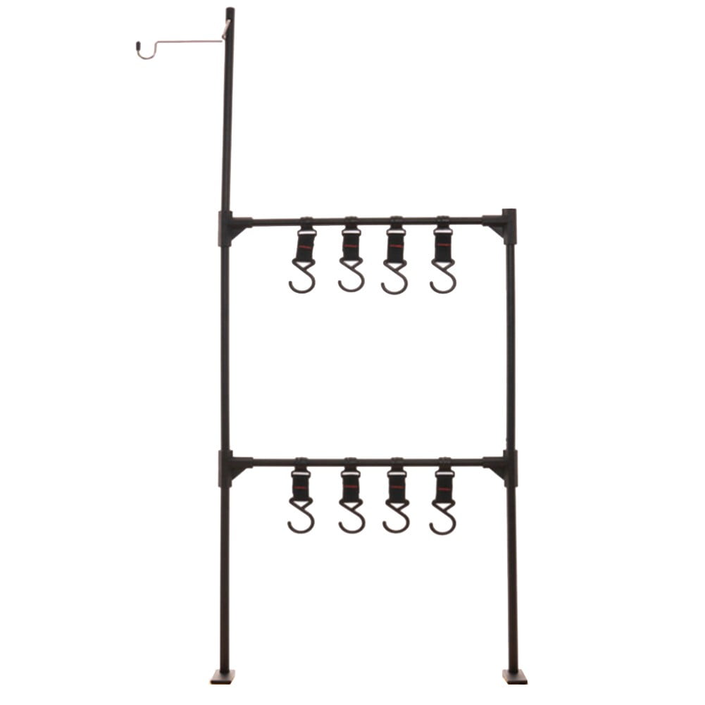 Lantern Stand Camping Tableware Double Levels Hanging Racks Table ...