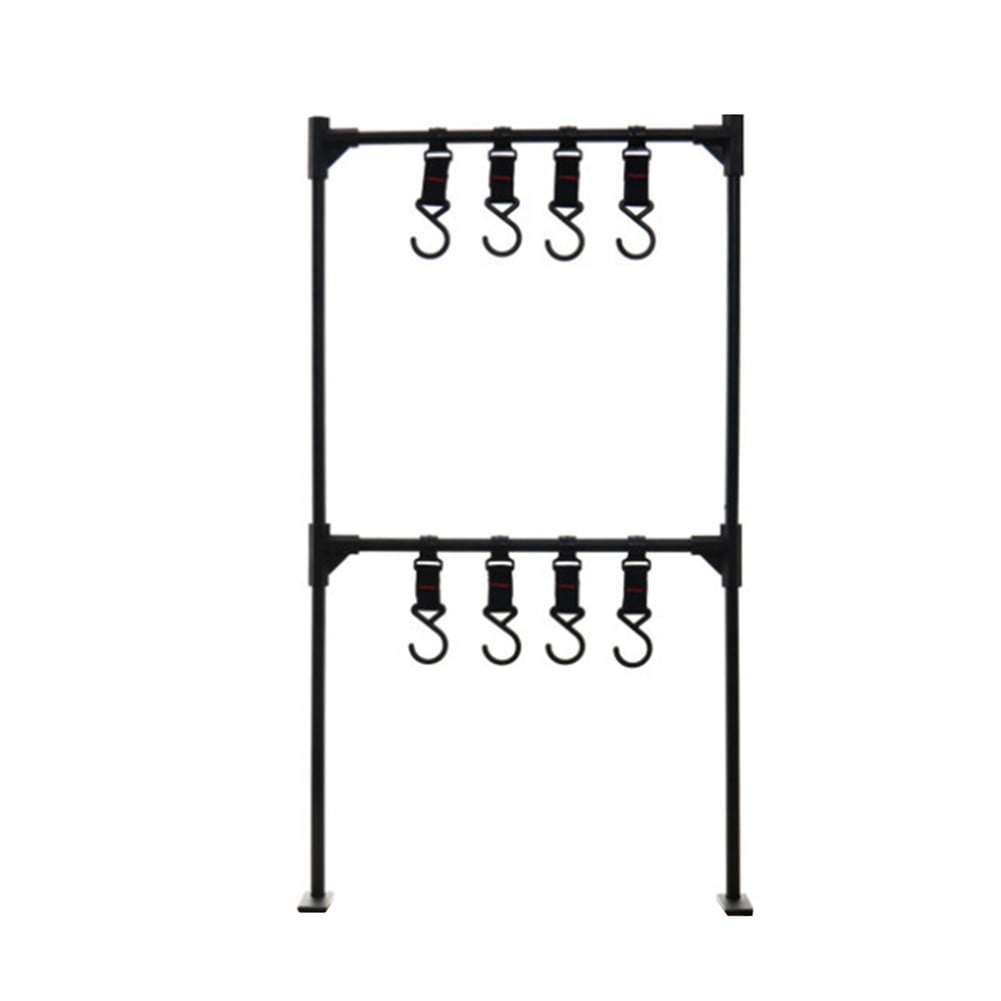 Lantern Stand Camping Tableware Double Levels Hanging Racks Table ...
