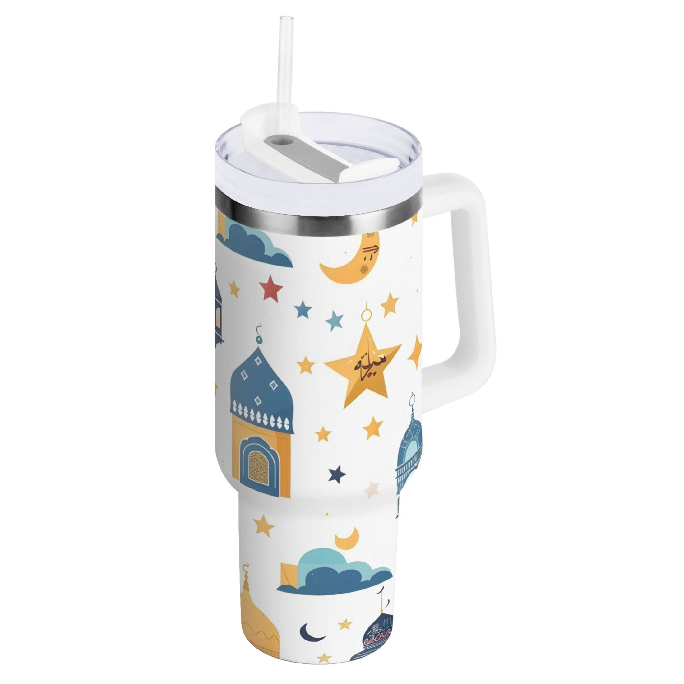 Lantern Star Tower Moon 30 oz Tumbler with Handle and Straw Lid Vacuum ...