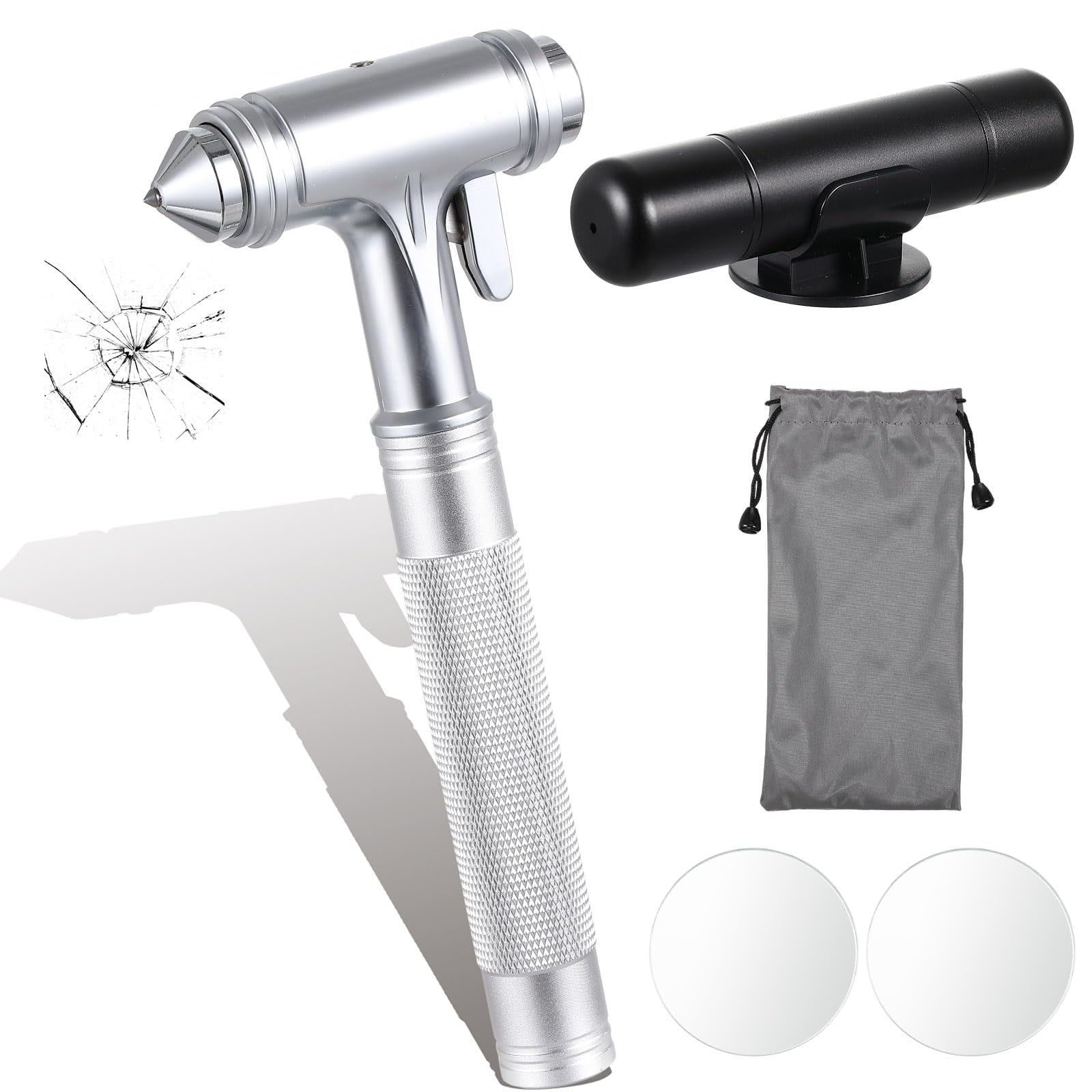 Lanties 2 Pack Car Glass Breaker Safety Hammer Window Breaker with Seat ...