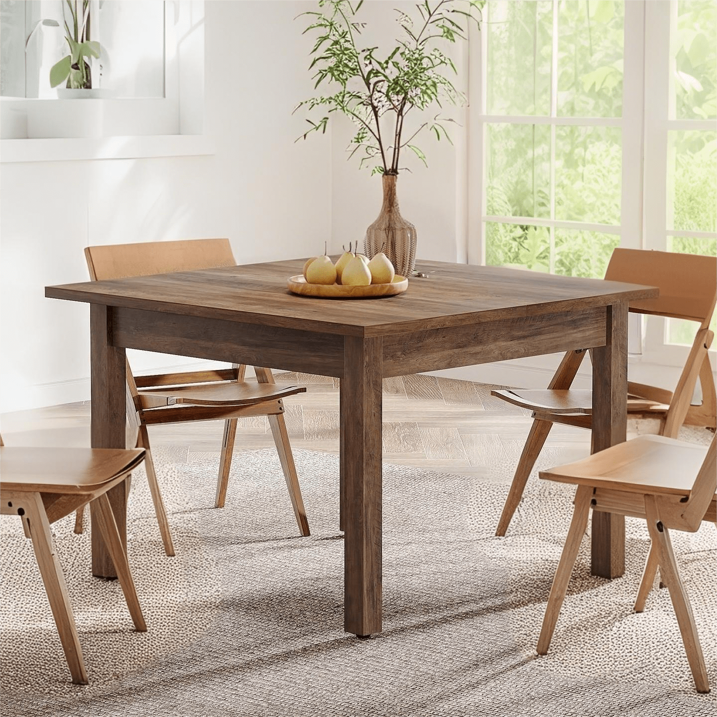 Fnova 40" Executive Desk, Dining Table for 4 People, Modern Farmhouse ...
