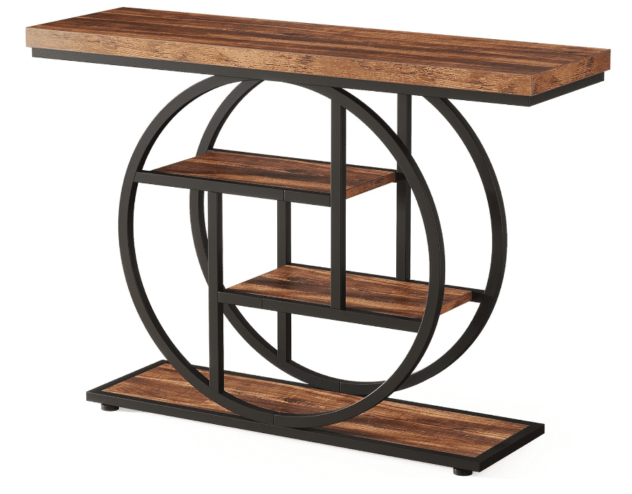 Lantine Console Table, Entryway Table with 4-Tier Storage Shelves, 42 ...
