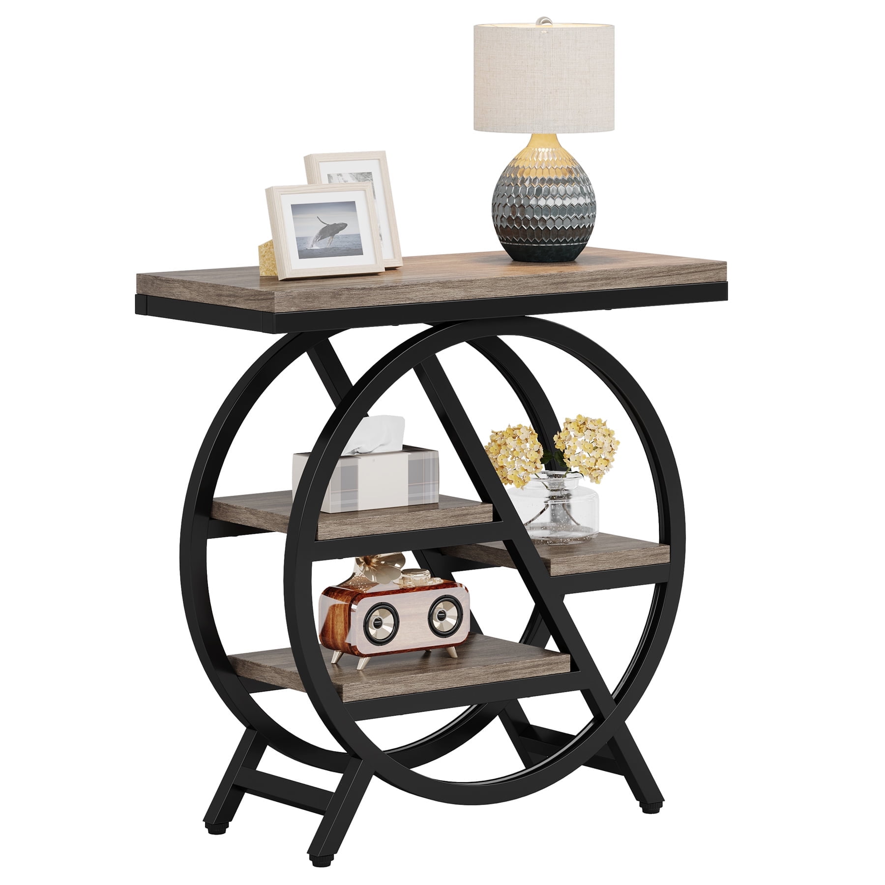 Lantine End Table Narrow Side Tables Modern Wooden Sofa Table with ...