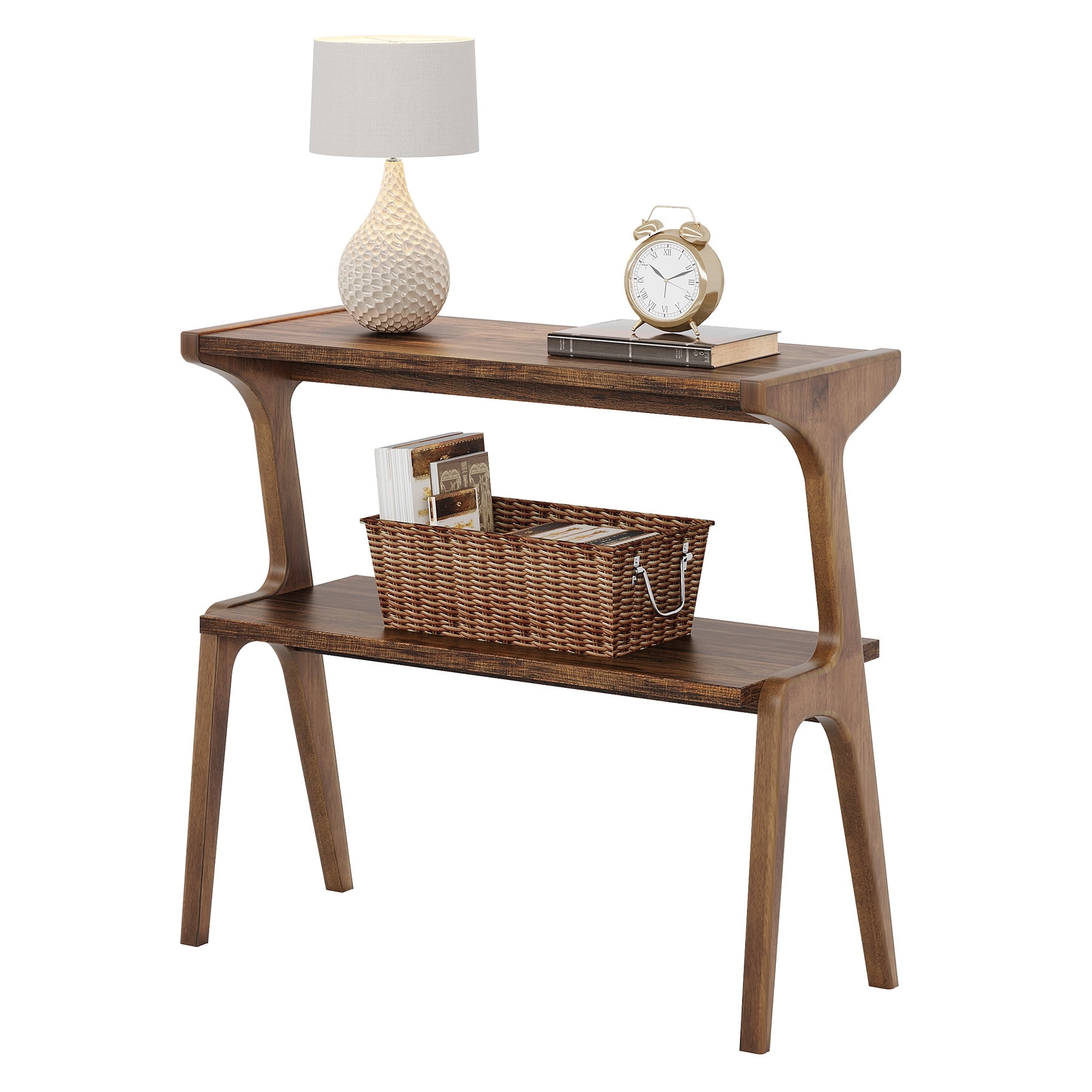 Lantine End Table Narrow Side Tables Modern Wooden Sofa Table with ...