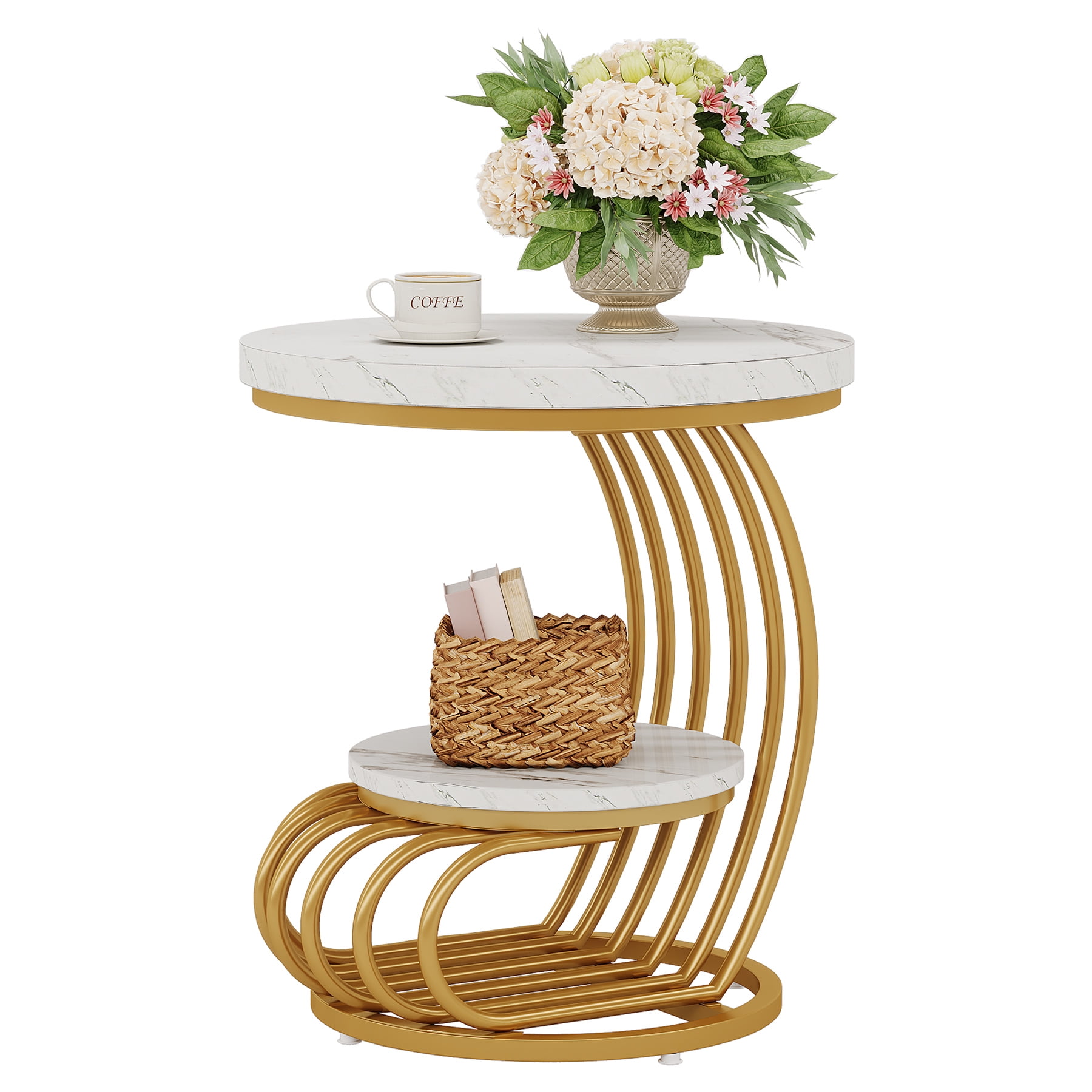 Lantine End Table Narrow Side Tables Modern Wooden Sofa Table with ...