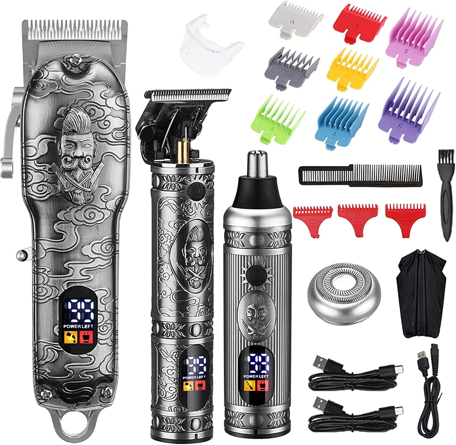 Lanumi Hair Clippers for Men Cordless Hair Trimmer Beard Trimmer/Nose ...