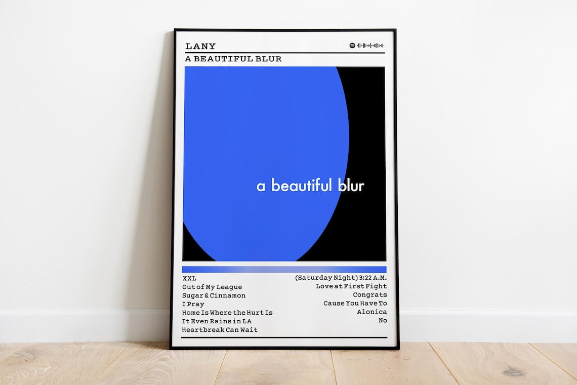 Lany, A Beautiful Blur, Album Prints, Wall Decor S, Album Cover, Metal ...