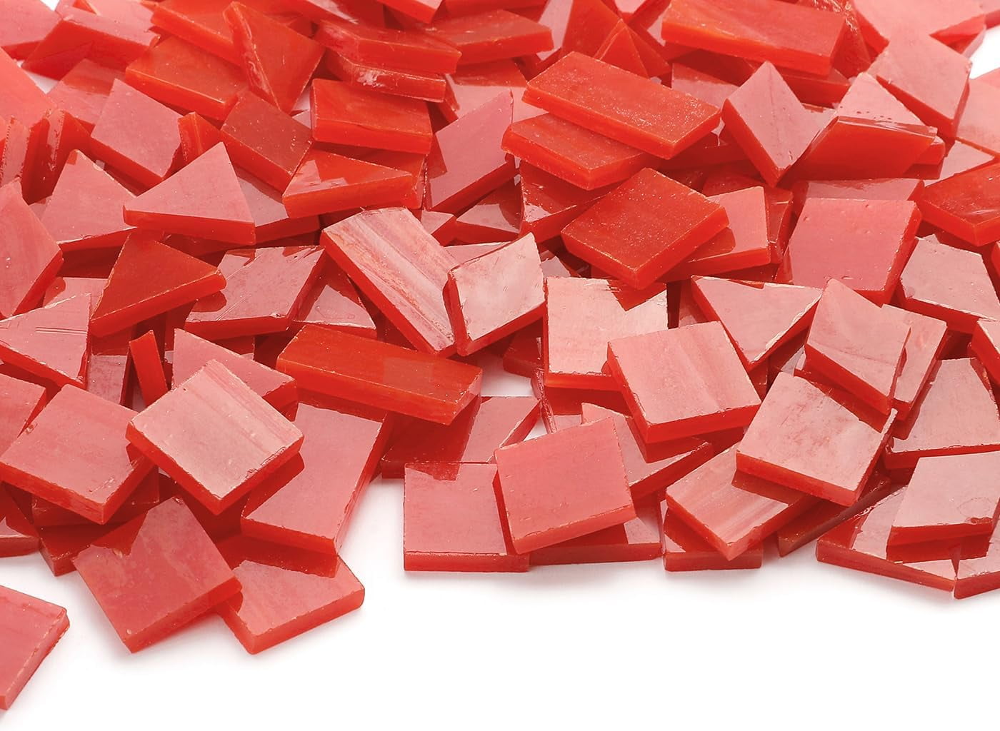 Lanyani 200 Pieces Glass Mosaic Tiles for Crafts,4 Shapes Mixed ...