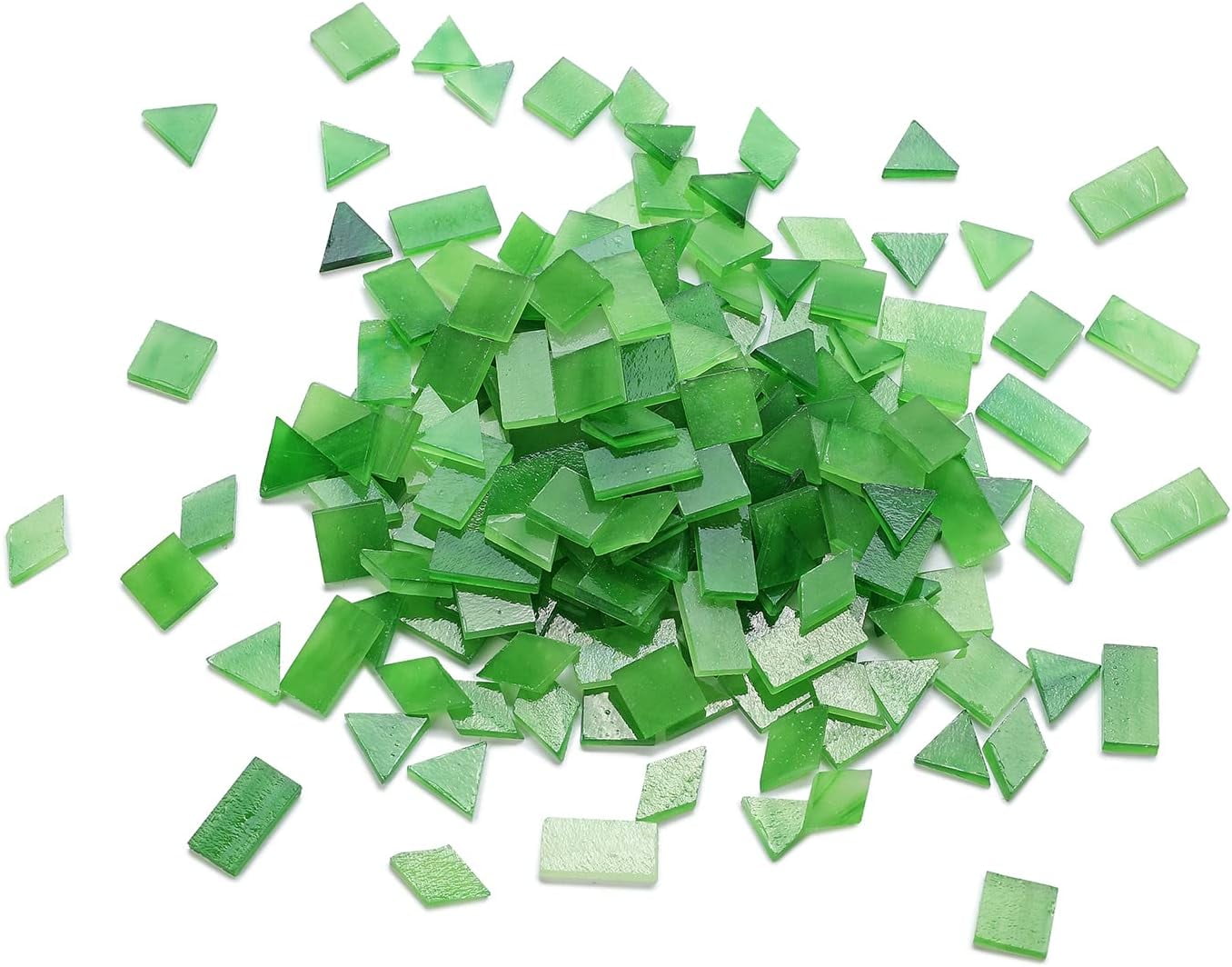 Lanyani 200 Pieces Glass Mosaic Tiles for Crafts,4 Shapes Mixed ...