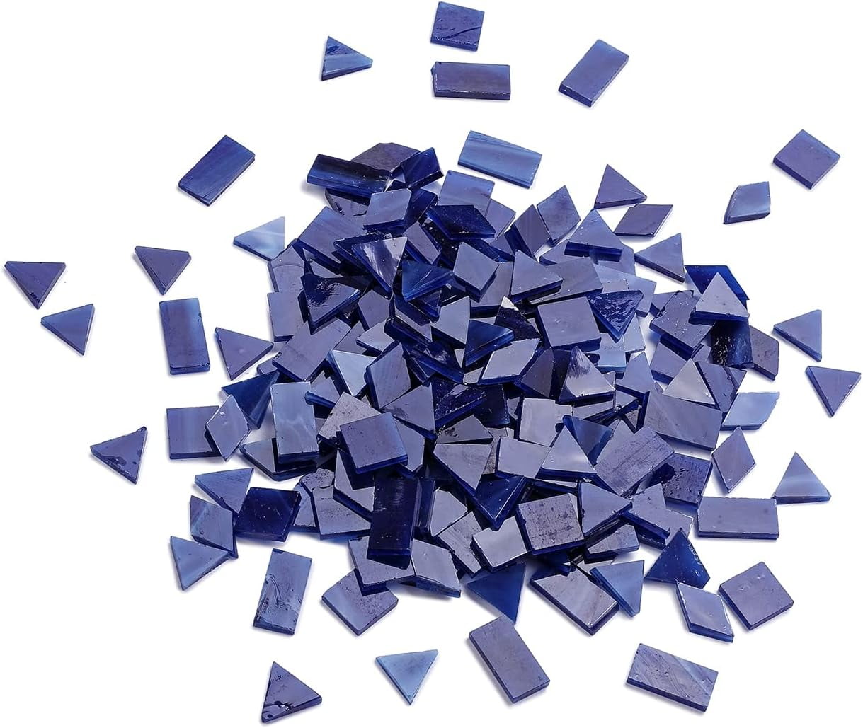 Lanyani 200 Pieces Glass Mosaic Tiles for Crafts,4 Shapes Mixed ...
