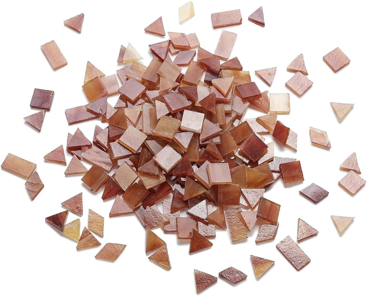 Lanyani Glass Mosaic Tiles for Art Crafts, 4 Shapes Mixed Colorful ...